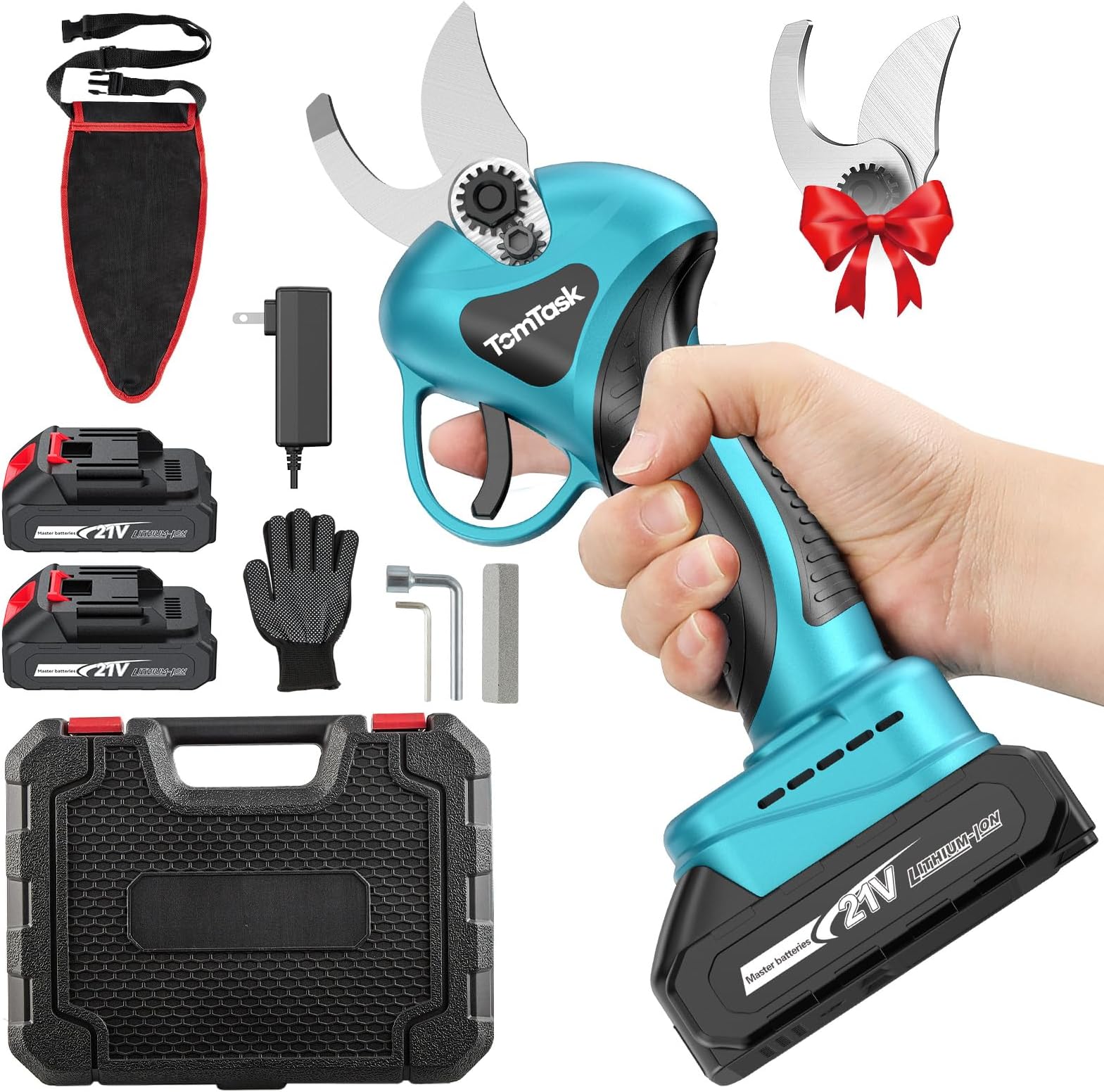 Amazon.com: Dragro Electric Pruning Shears Replace Battery, DC21V ...