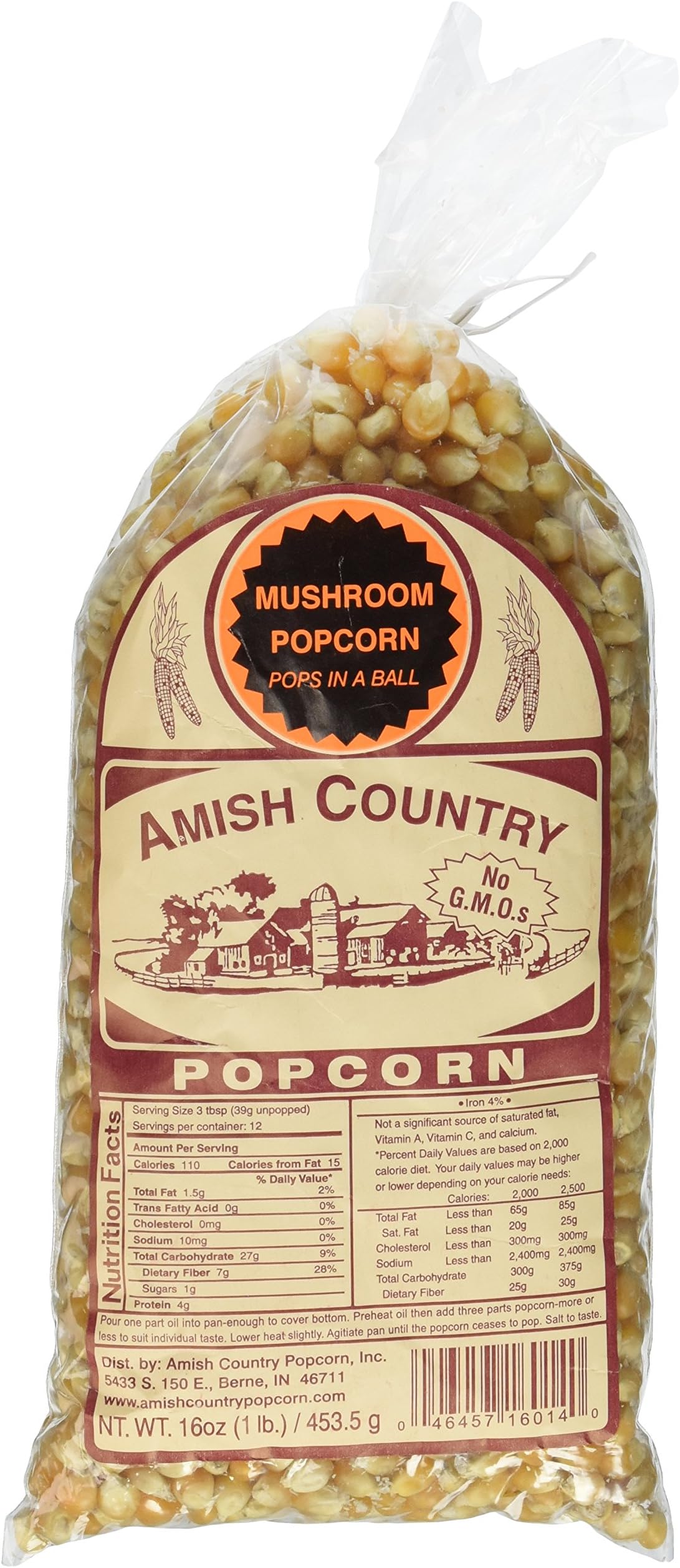 Amazon.com: Princeton Popcorn Mushroom Popcorn Kernels - Farmer Direct ...