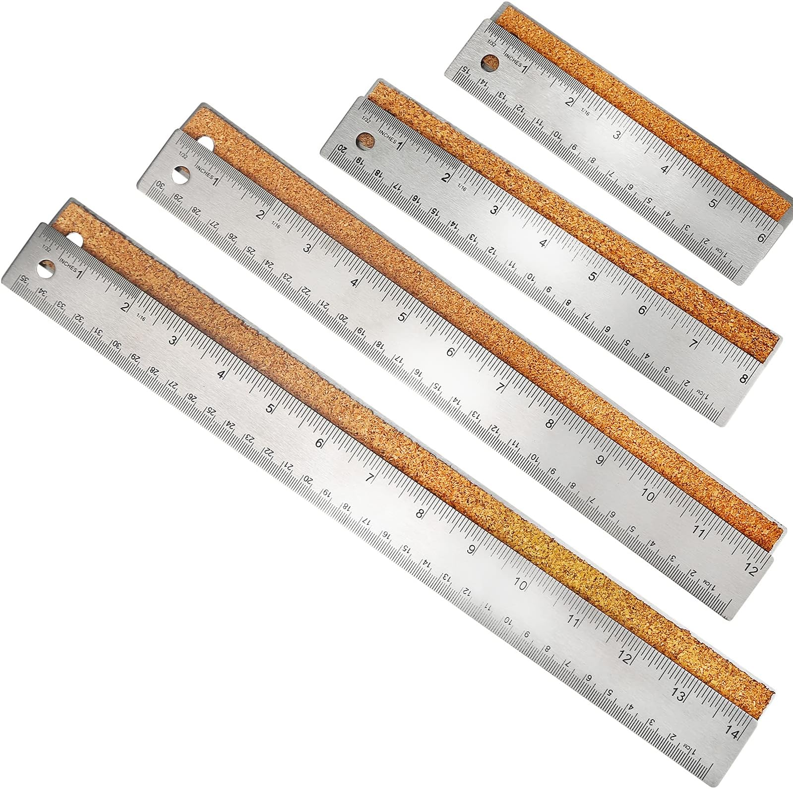 Amazon.com : Mr. Pen Steel Rulers, 6, 8, 12, 14 inch Metal Rulers, Pack ...