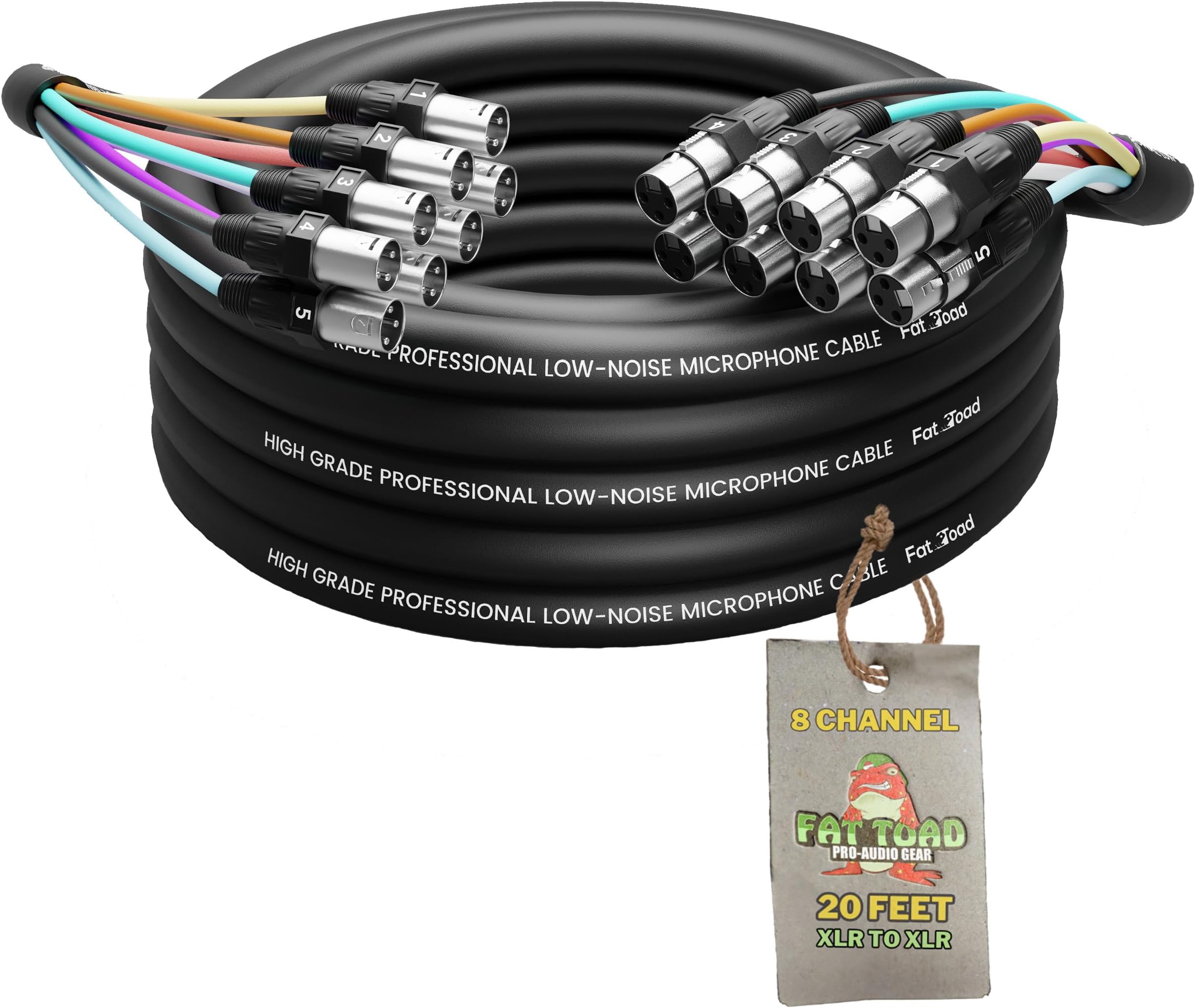 Amazon.com: Seismic Audio Speakers 8 Channel XLR Snake Cables, Pro ...