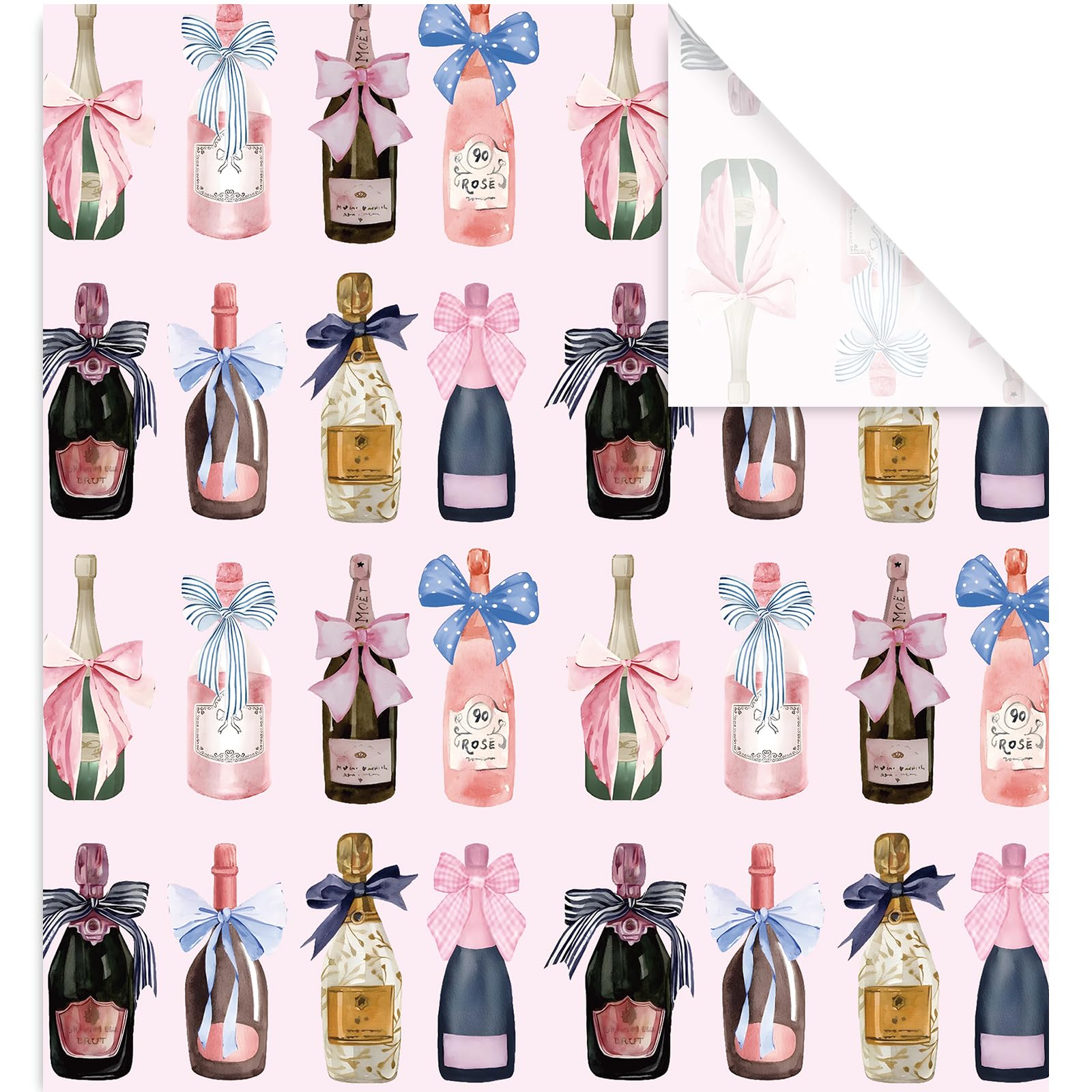 Amazon.com: JarThenaAMCS 6 Sheet Pink Wine Bottles Wrapping Paper -Not ...