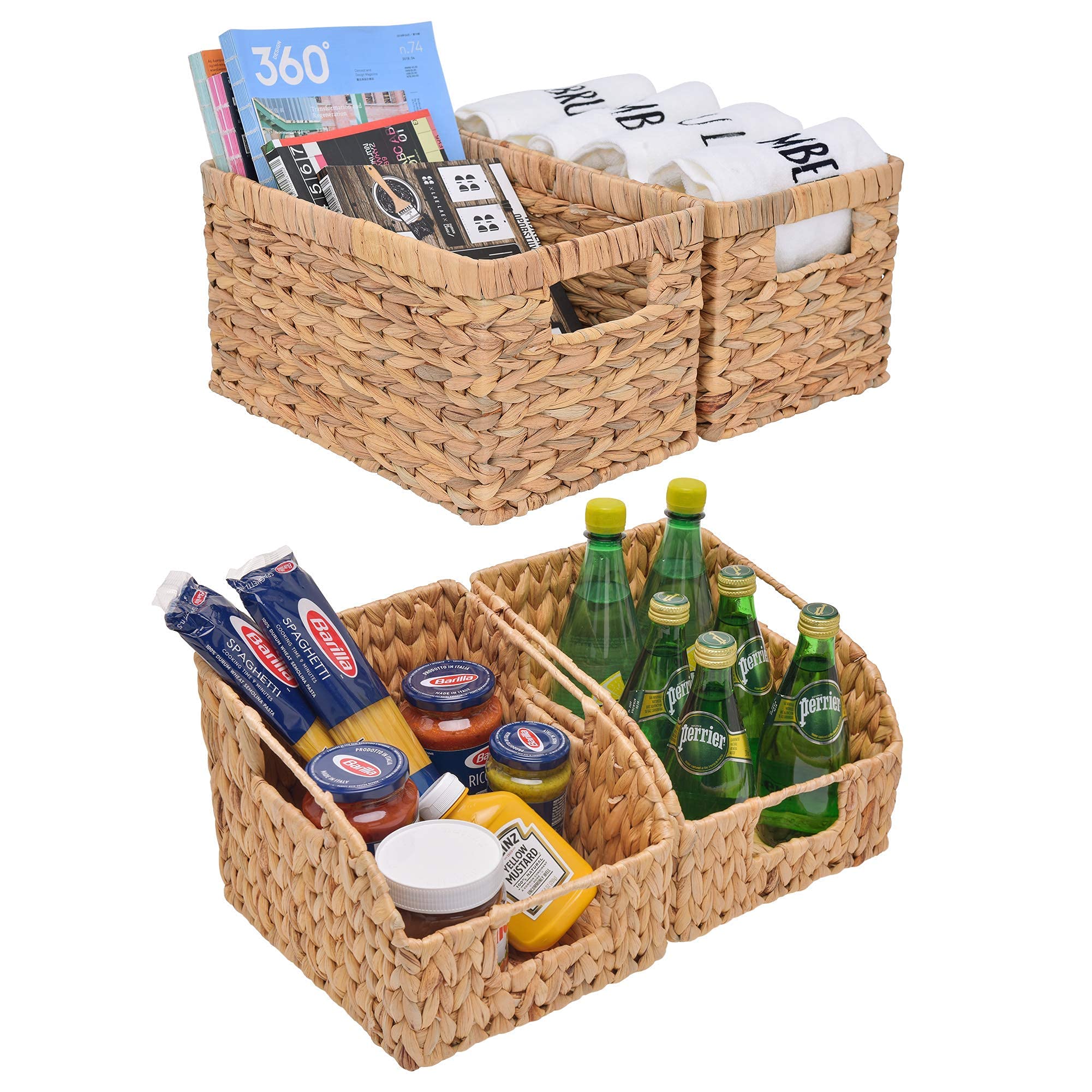 Amazon.com: StorageWorks Hand Woven Baskets Set : Home & Kitchen