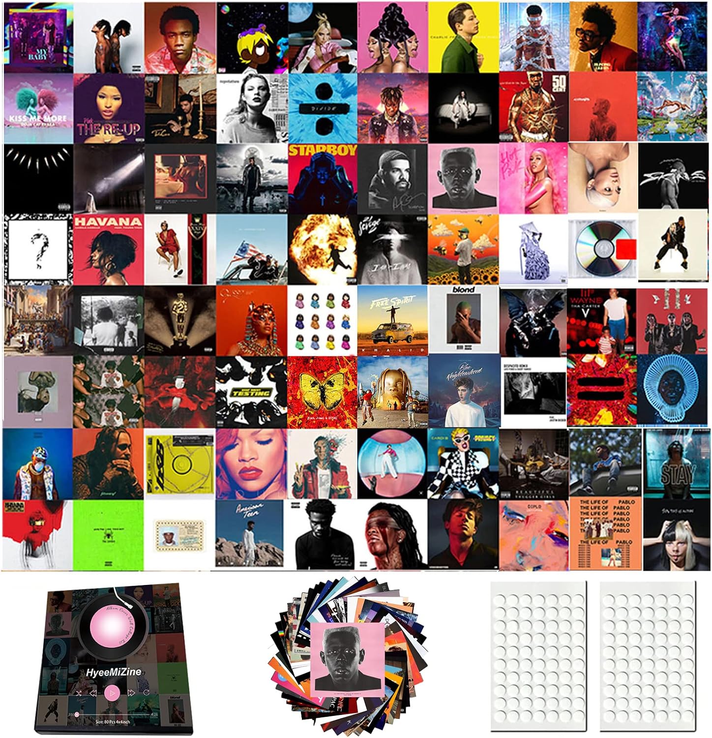 Amazon.com: 80 Pcs Album Cover Art Posters - Aesthetic Wall Collage Kit ...