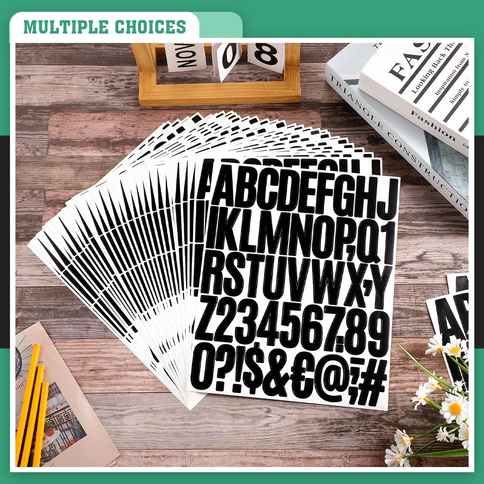 Snapklik.com : Qilery 32 Sheets 2 Inch Letter And Number Stickers Self ...