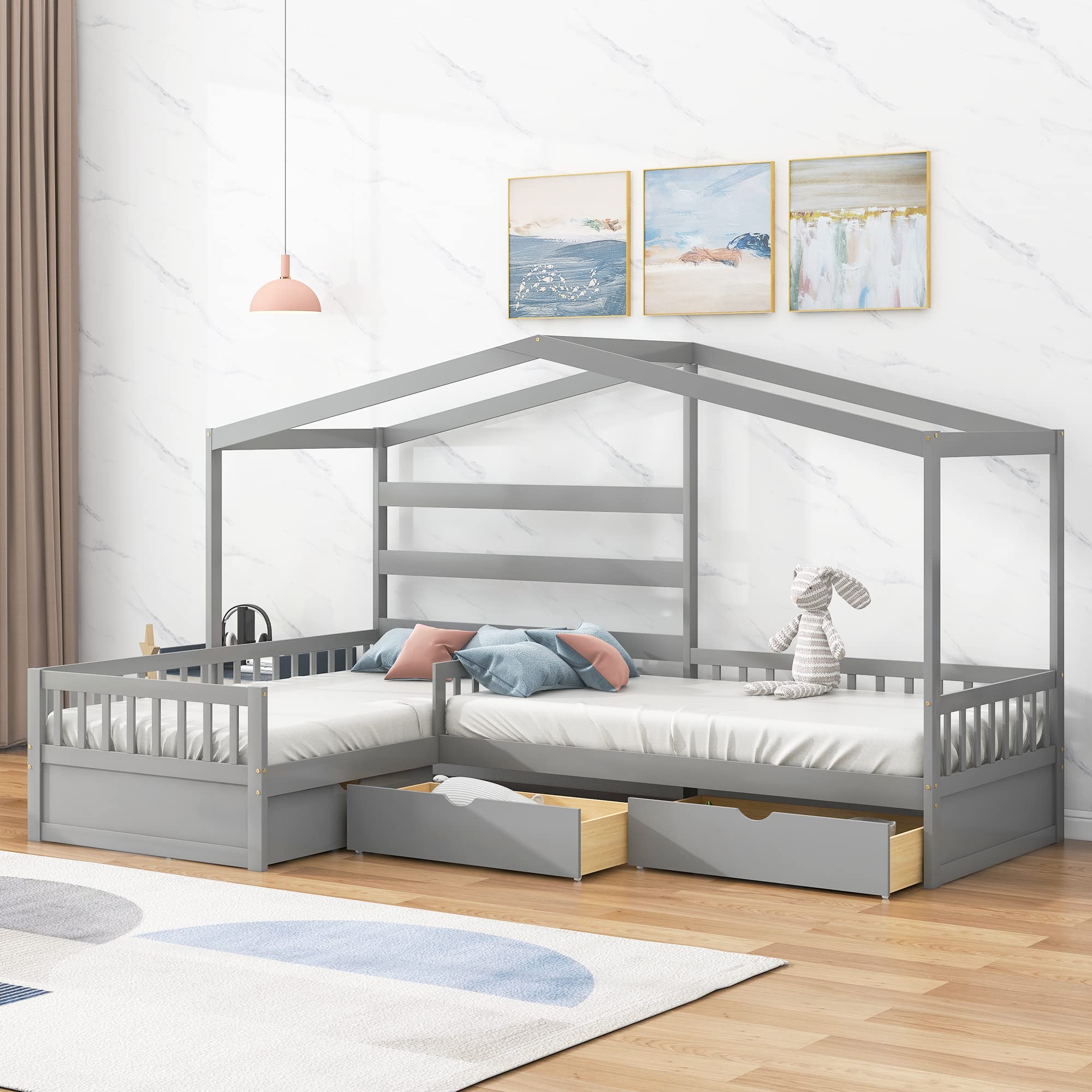 Estrutura De Cama Dupla Plataforma Branca