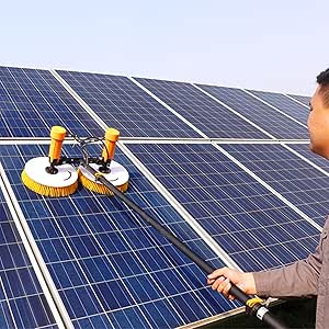 Amazon.com: LIMKOO Solar Panel Electric Cleaning Brush and Pole with Lithium Batteries, Solar ...