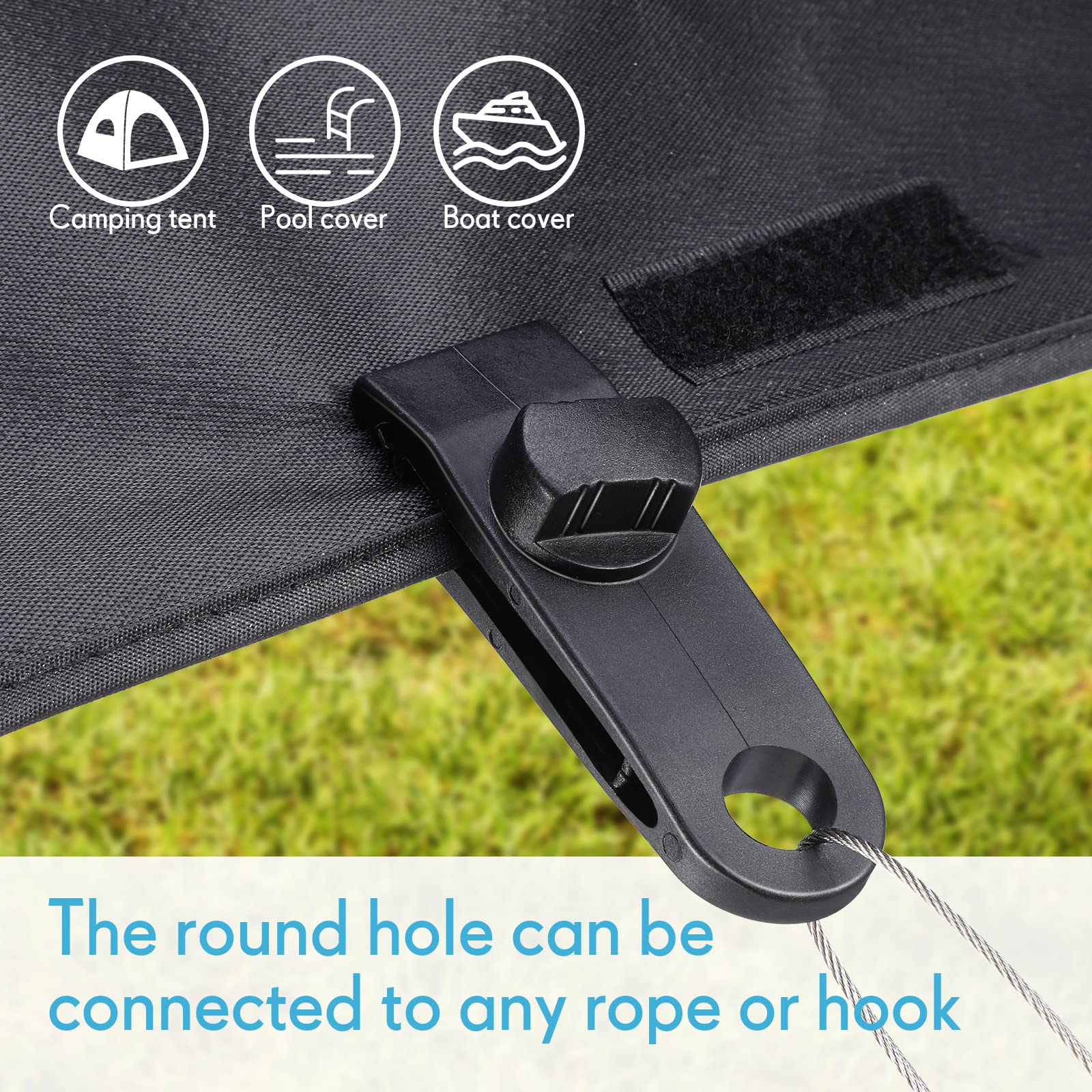 Snapklik.com : Yalikop 60 Pieces Tarp Clips Heavy Duty Lock Clamps ...