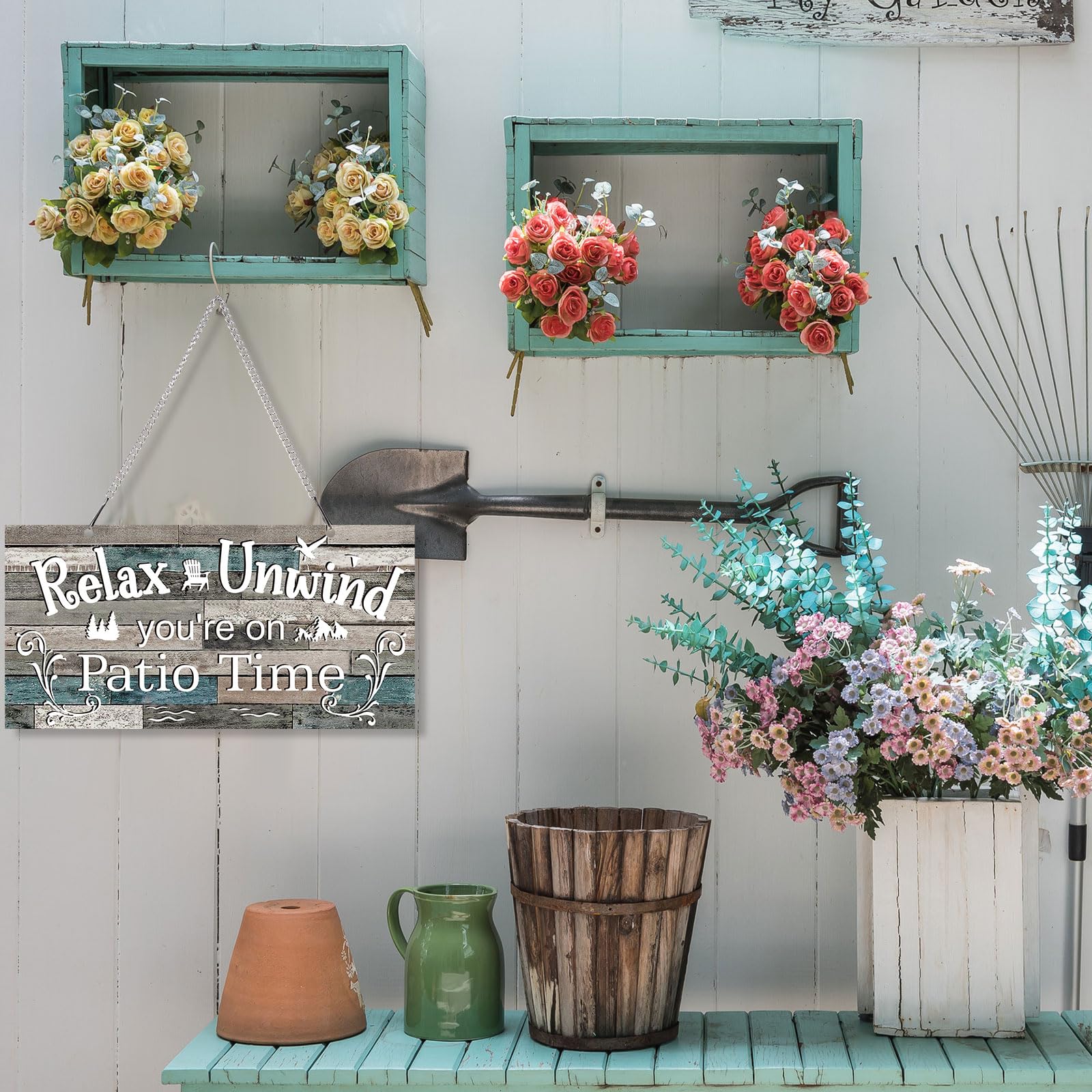 Snapklik.com : Hotop Outdoor Patio Sign Decoration Metal Patio Signs ...