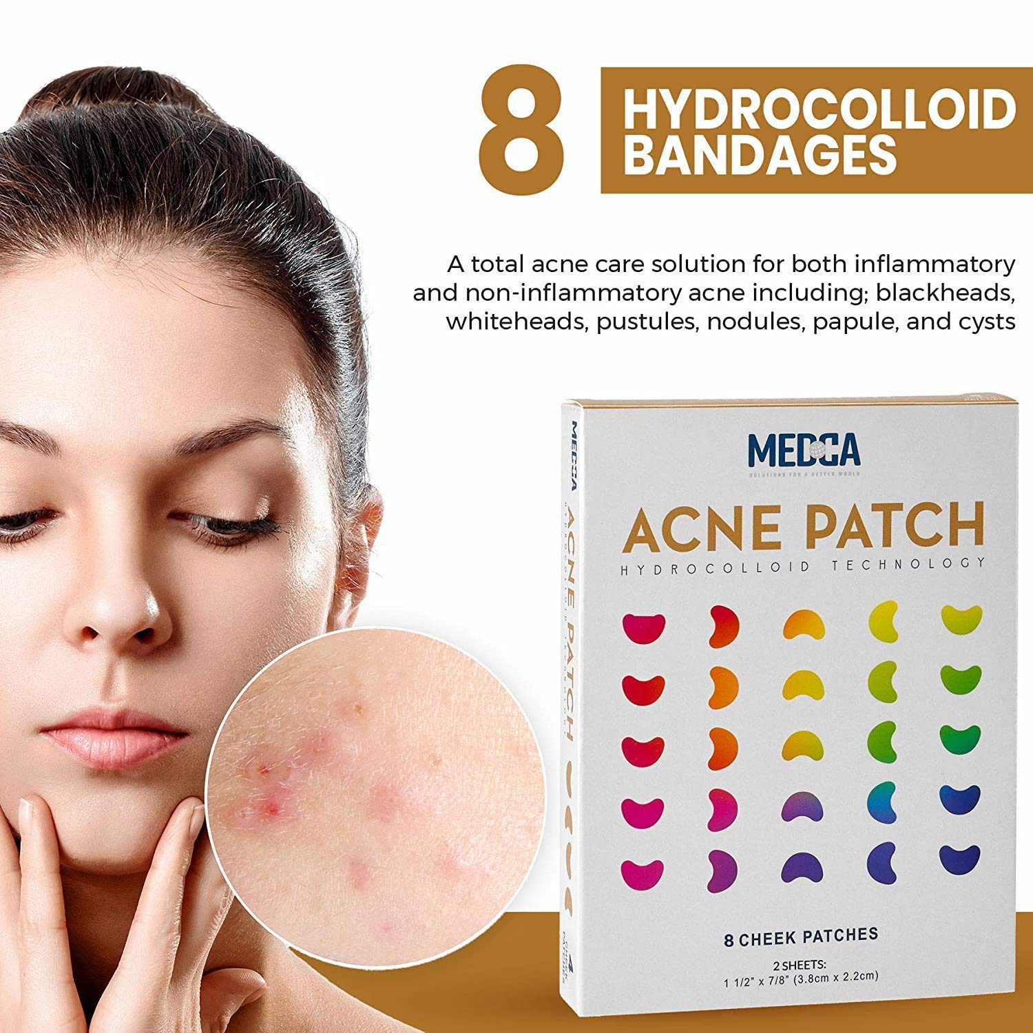 Snapklik.com : Acne Pimple Patch - 16 Count Cheek Size - Absorbing ...