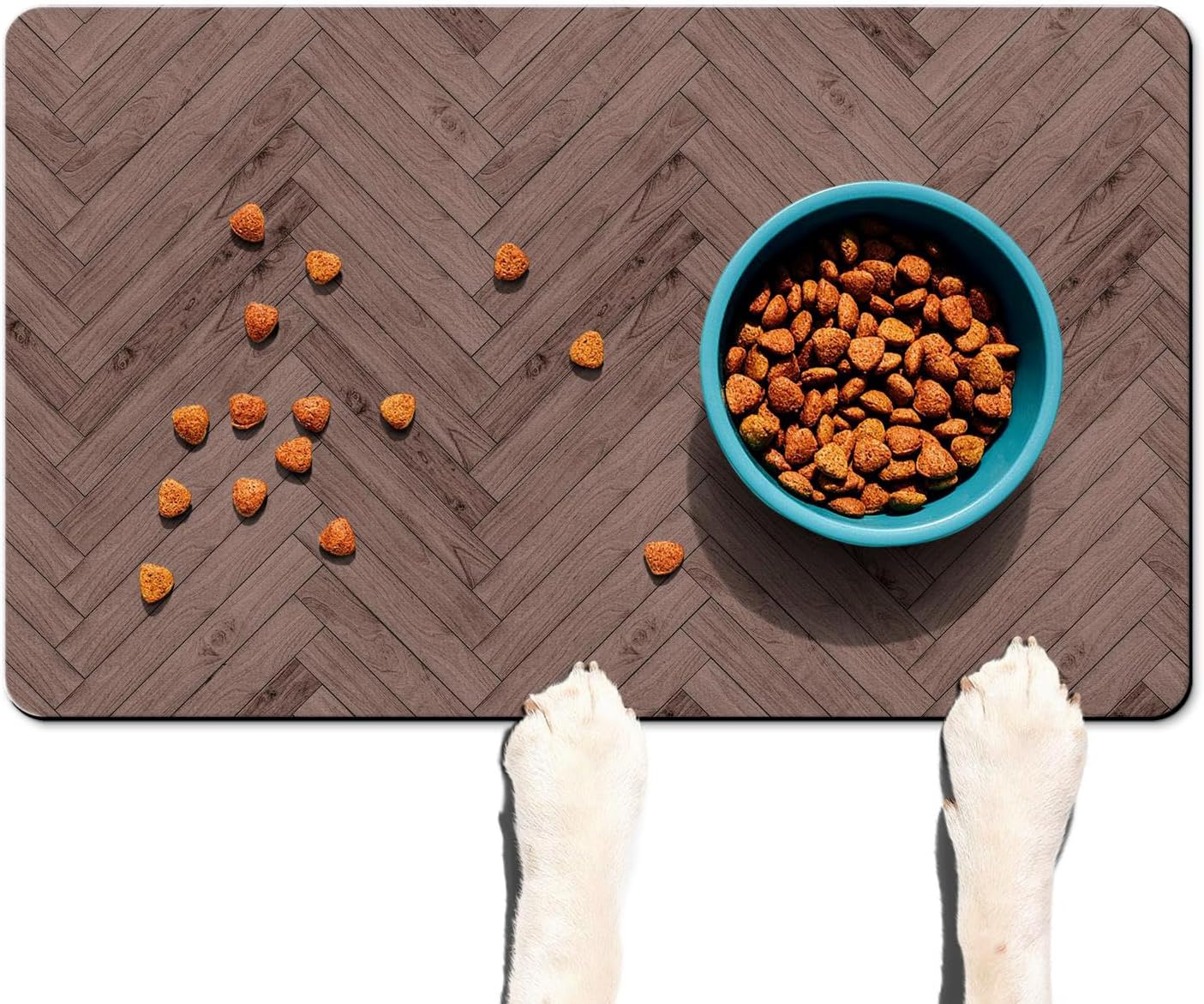 Amazon.com: Dog Food Mats for Floors Absorbent, Pet Cat Food Mat ...
