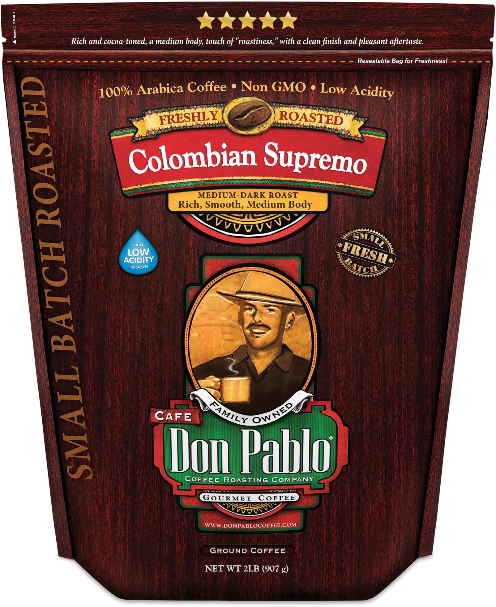 Amazon.com : 2LB Don Pablo Gourmet Coffee - Signature Blend - Medium ...
