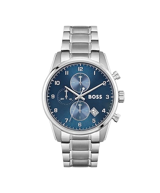 Hugo Boss Stainless Steel Skymaster Analog Blue Dial Men Watch-1513784 ...
