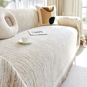 Chenille Double-Sided Couch Cover, Reversible Chenille Sofa Cover ...