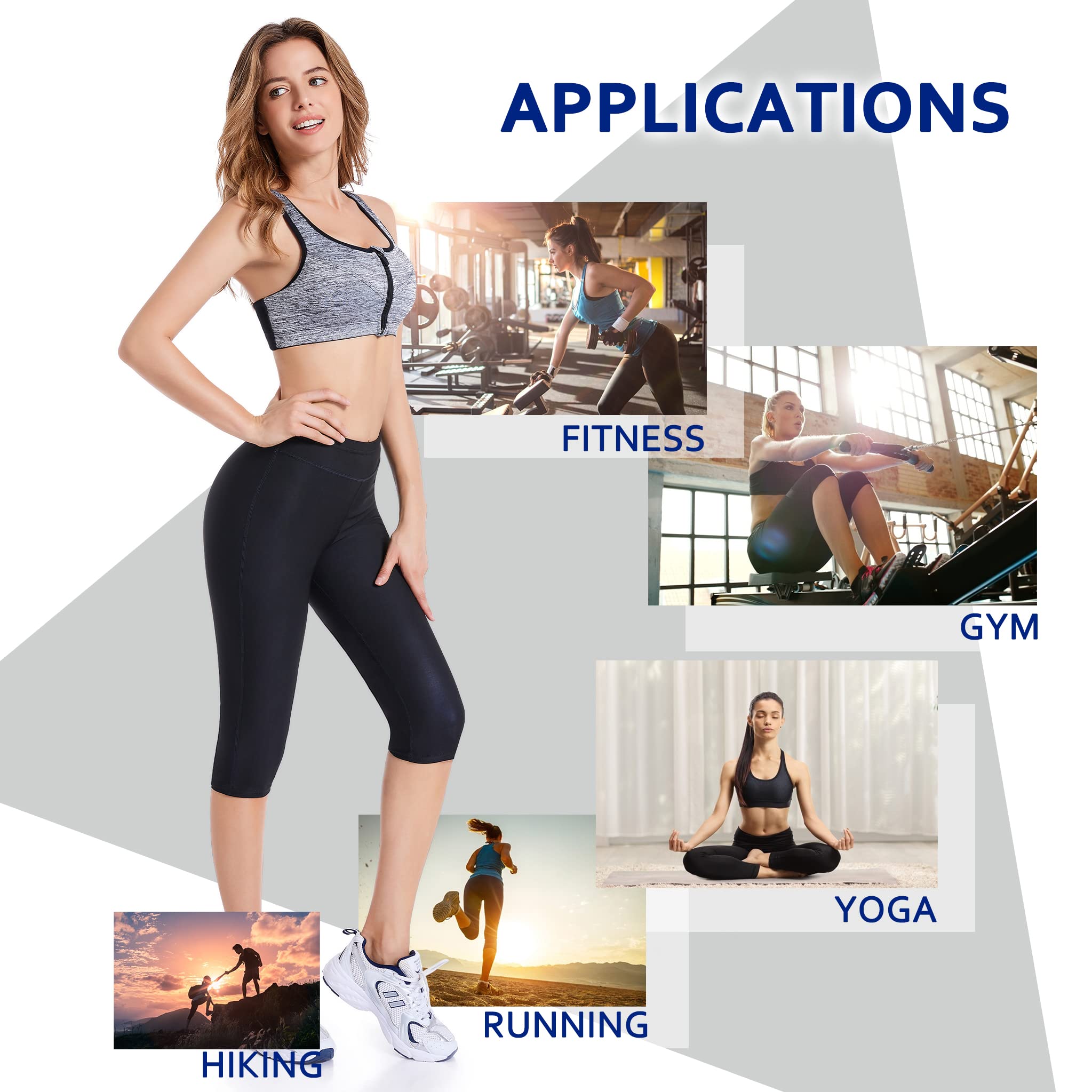 Snapklik.com : Women Sauna Sweat Pants Compression High Waist Yoga ...
