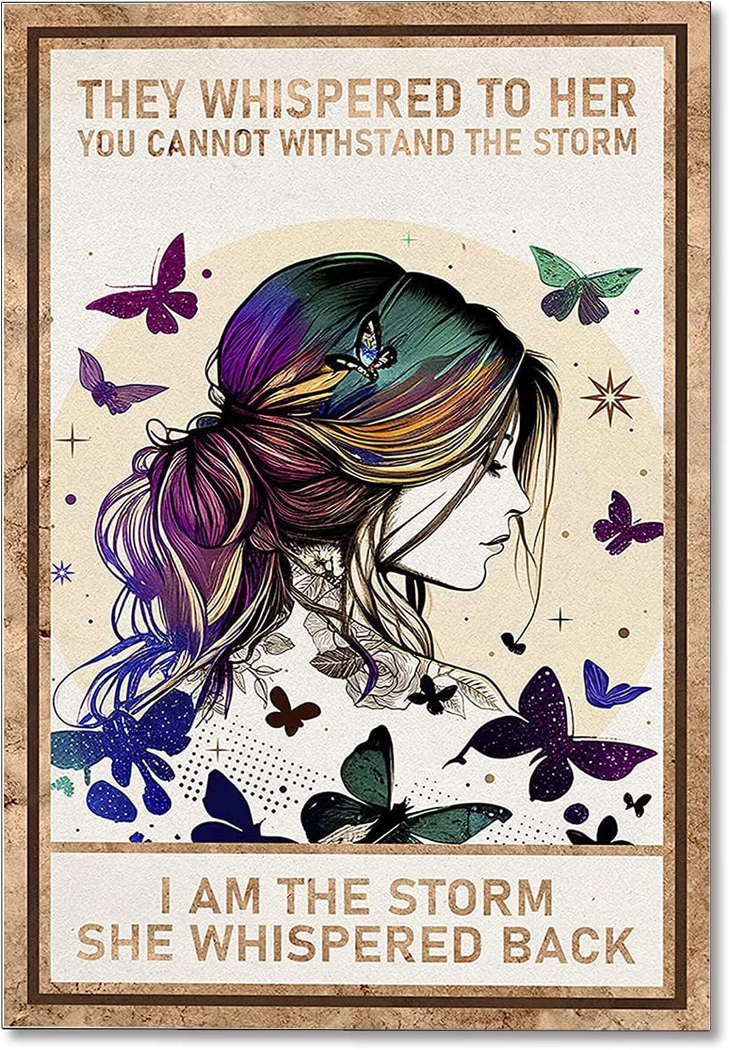 Amazon.com: IXMAH I Am The Storm Wall Art Inspirational Positive Quotes ...