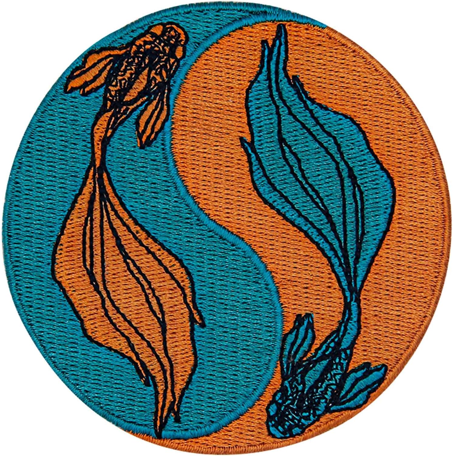 Amazon.com: Ying Yang Koi Fish Patch Embroidered Applique Badge Iron On ...