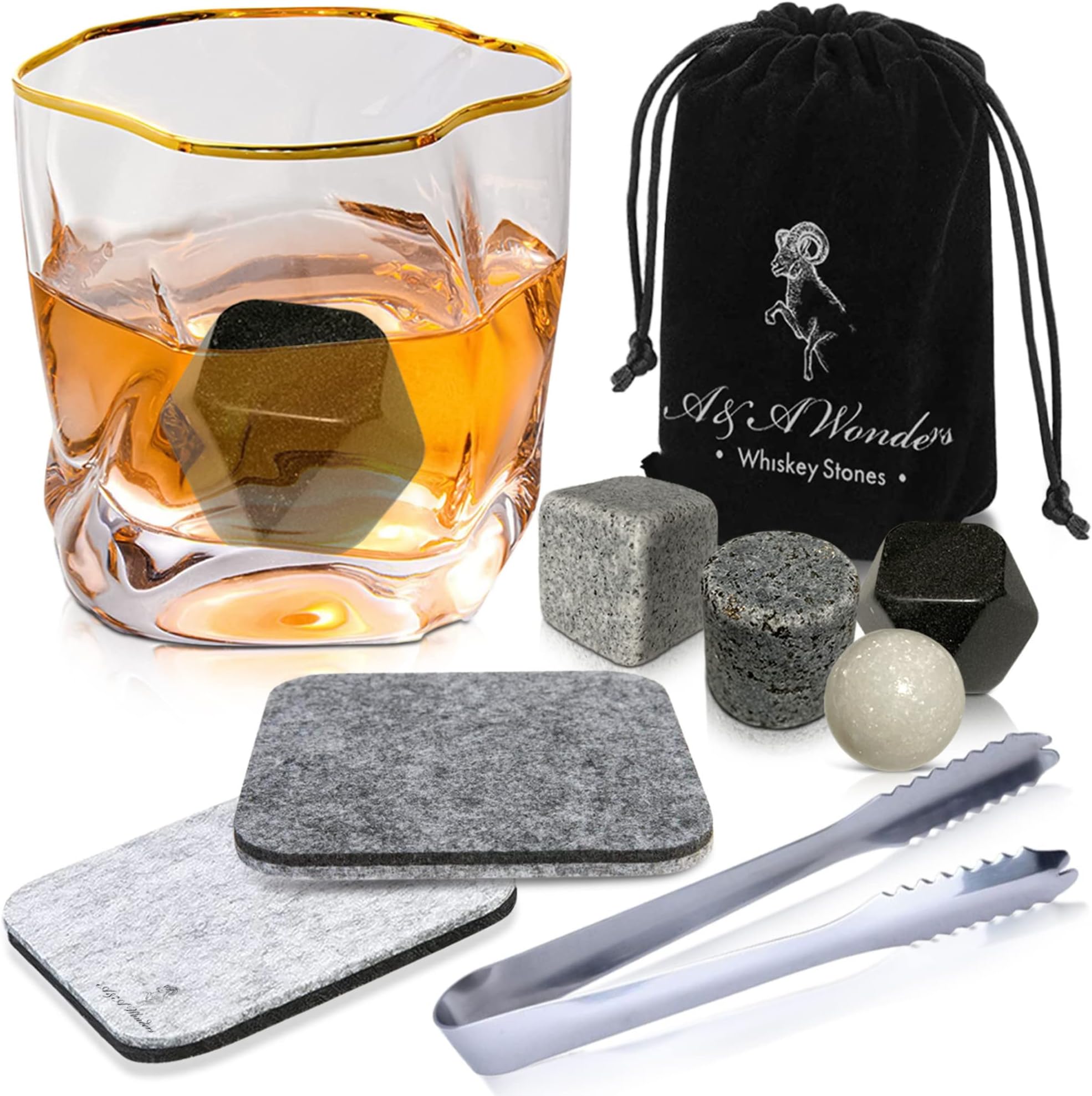 Amazon.com: Whiskey Stones Gift Set by Royal Reserve – Artisan Crafted ...