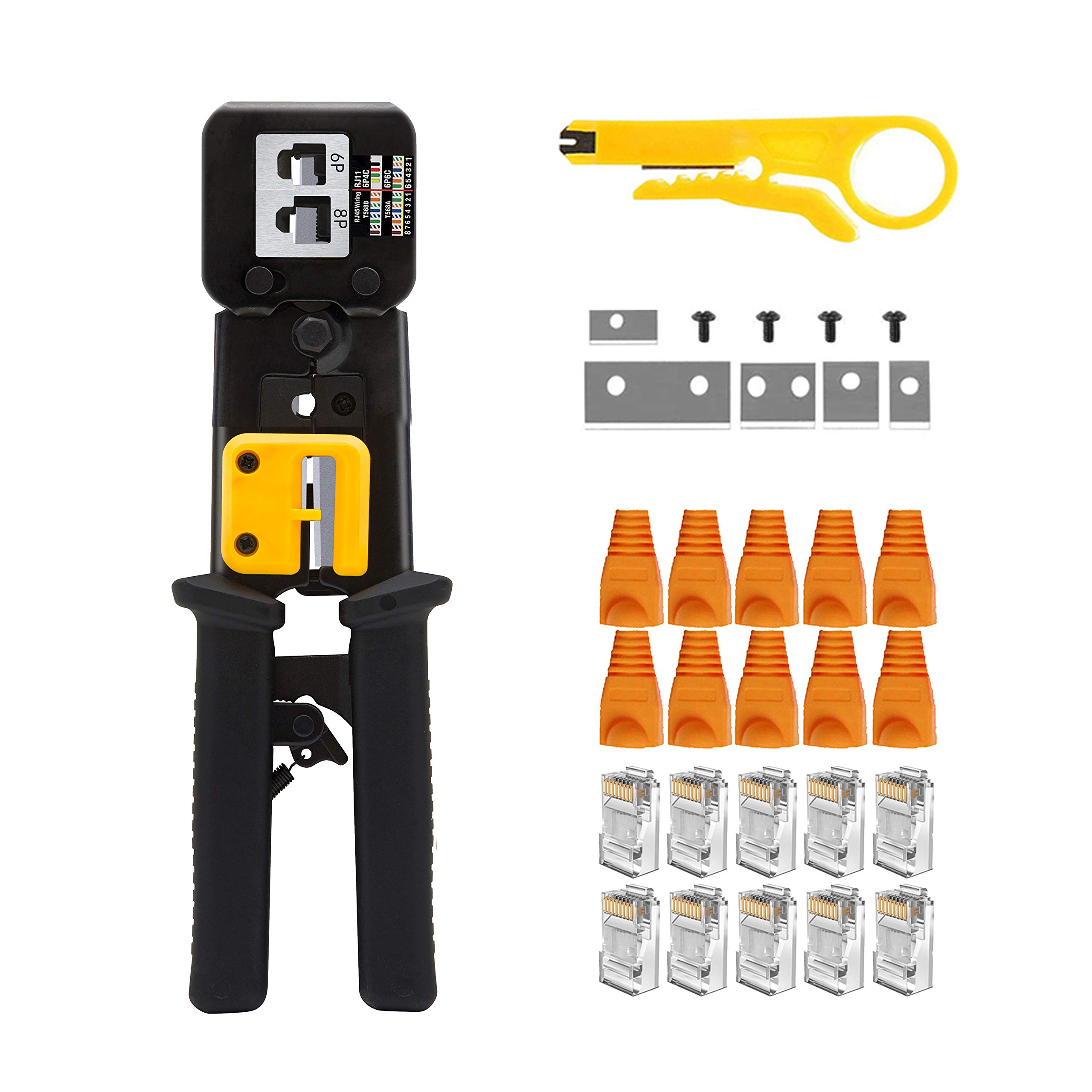 Punch Down Network Cabling Tools 3 In 1 Modular Crimping Tool, RJ45 ...