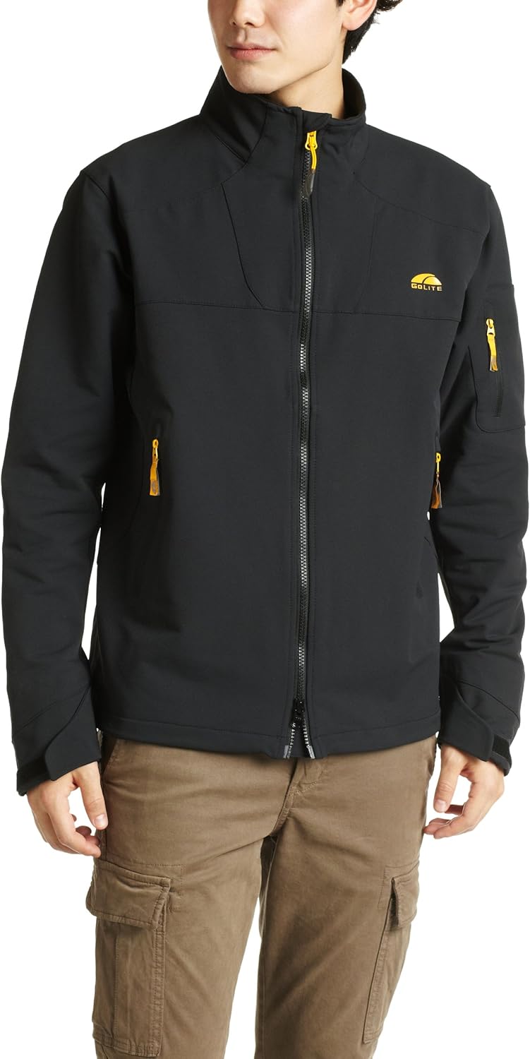 Amazon.co.jp: (ゴーライト)GOLITE WIND RIVER SOFTSHELL JACKET 109025212 BLACK ...