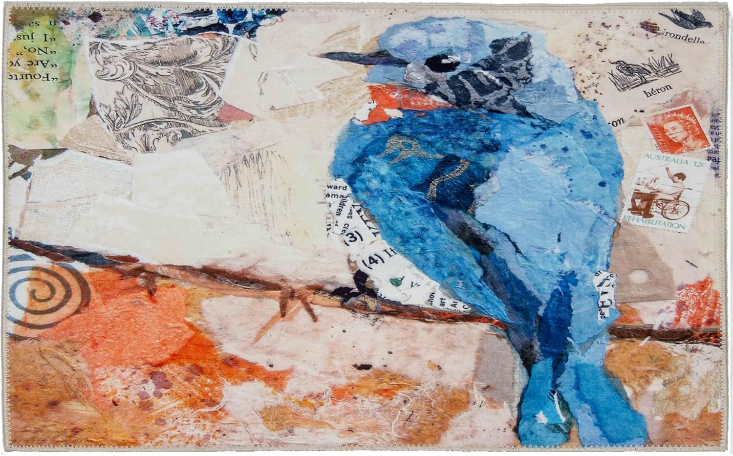 Amazon.com: Jellybean Backyard Bluebird Olivia's Home Accent Rug with ...