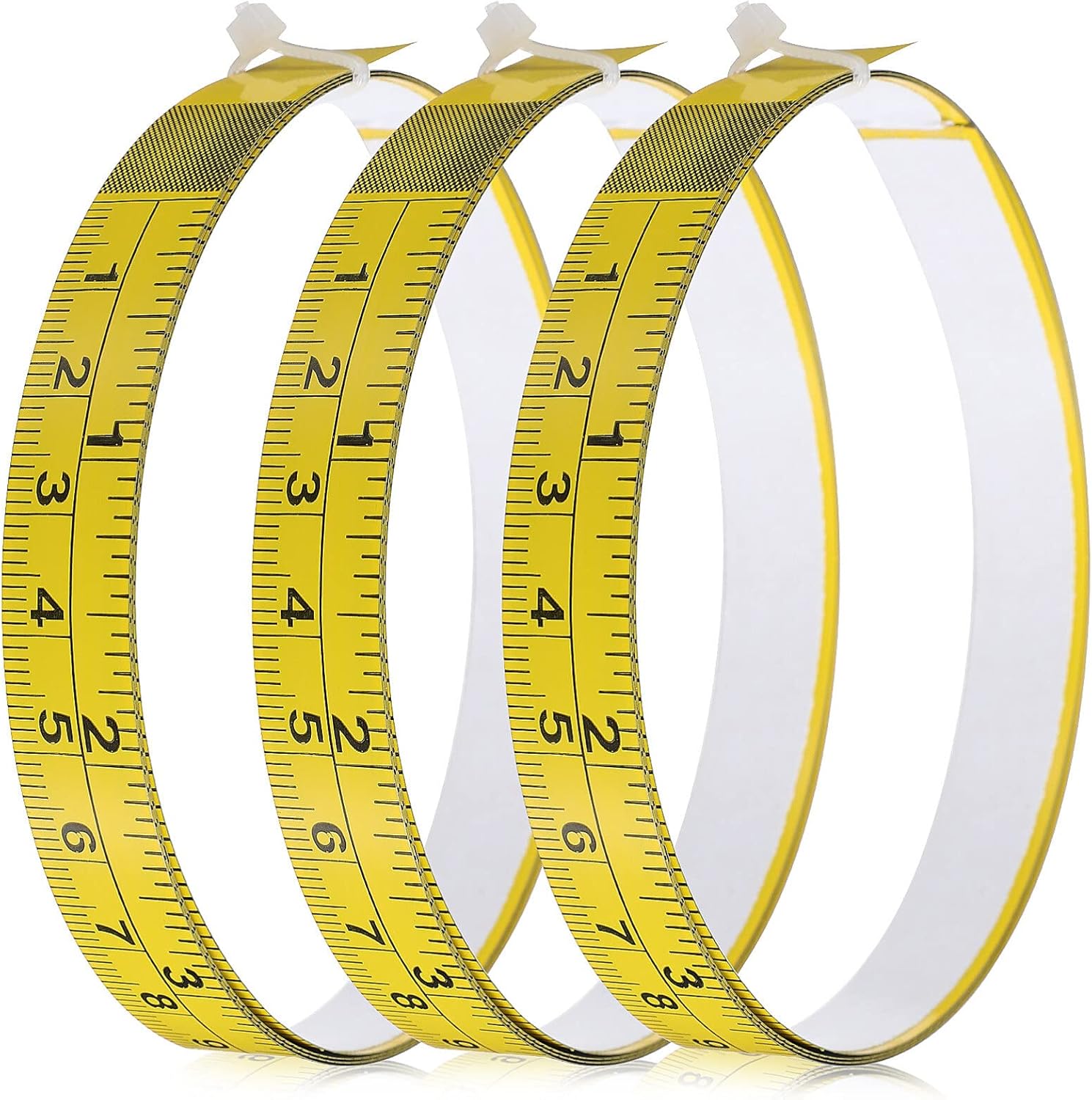 Tapes Roll 3Pcs Self-Adhesive Measuring Tape, Workbench Ruler Imperial ...