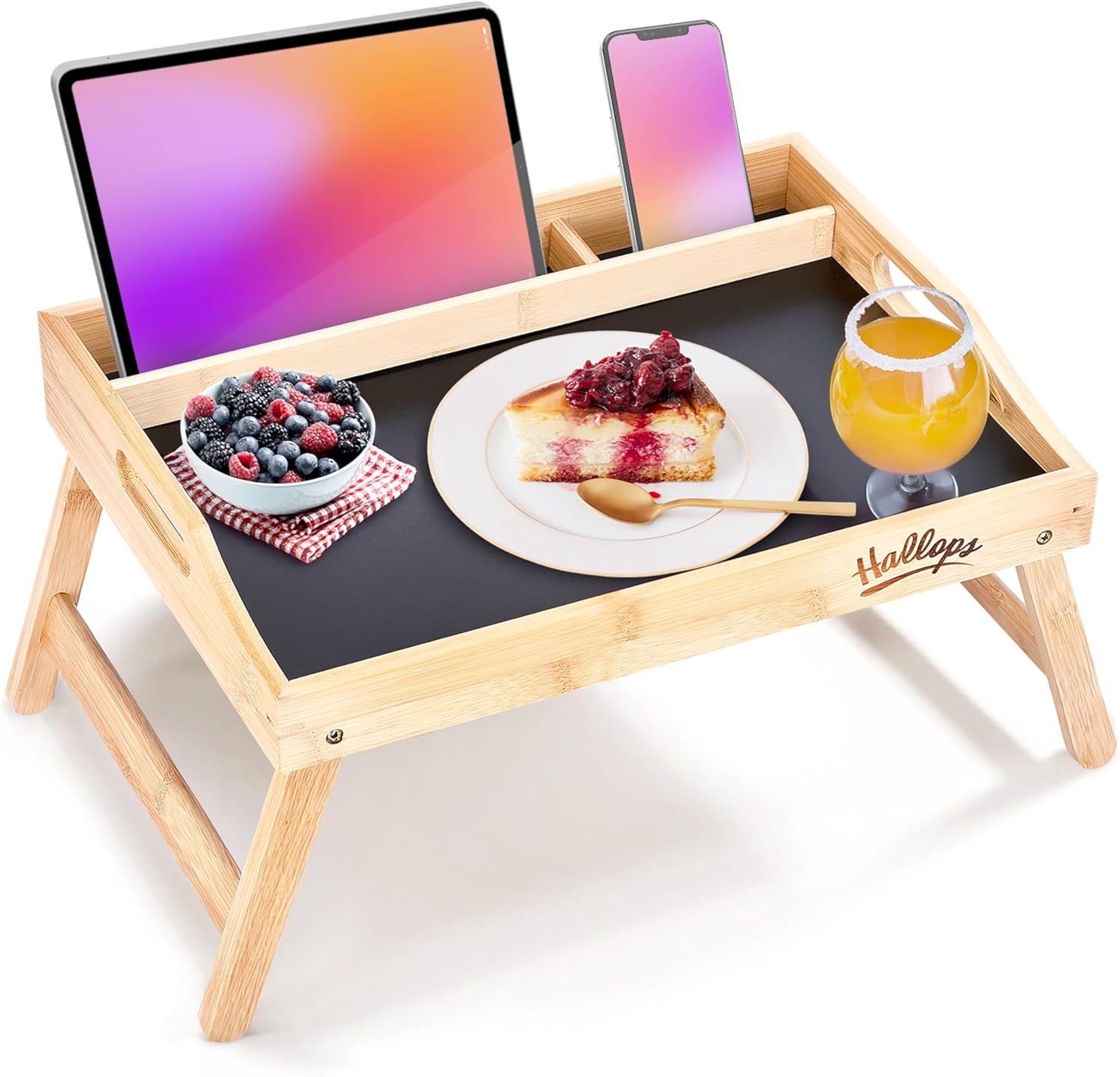 Amazon.com - Hallops Bed Trays for Eating and Laptops - Adjustable ...