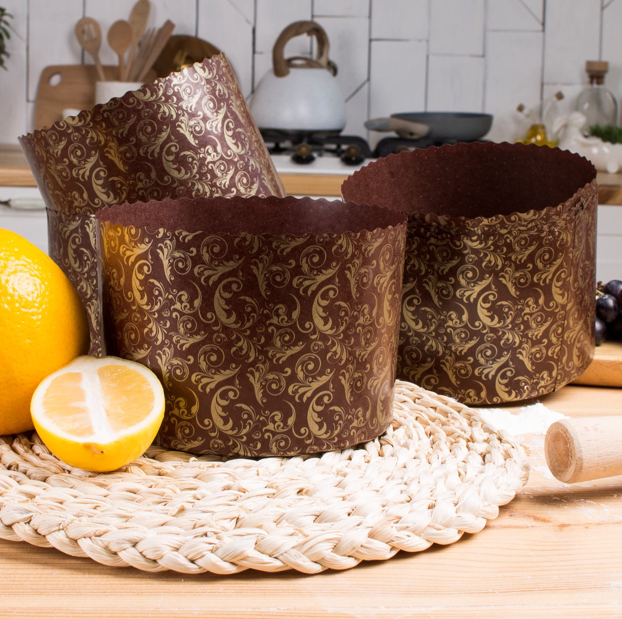 19oz Panettone Paper Mold Large Kulich Mold |12 Pack| Paska Easter ...