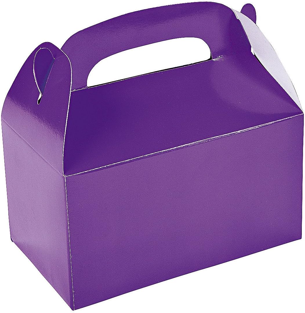 Amazon.com: Fun Express Purple Treat Favor Boxes - Set of 12 - Party ...