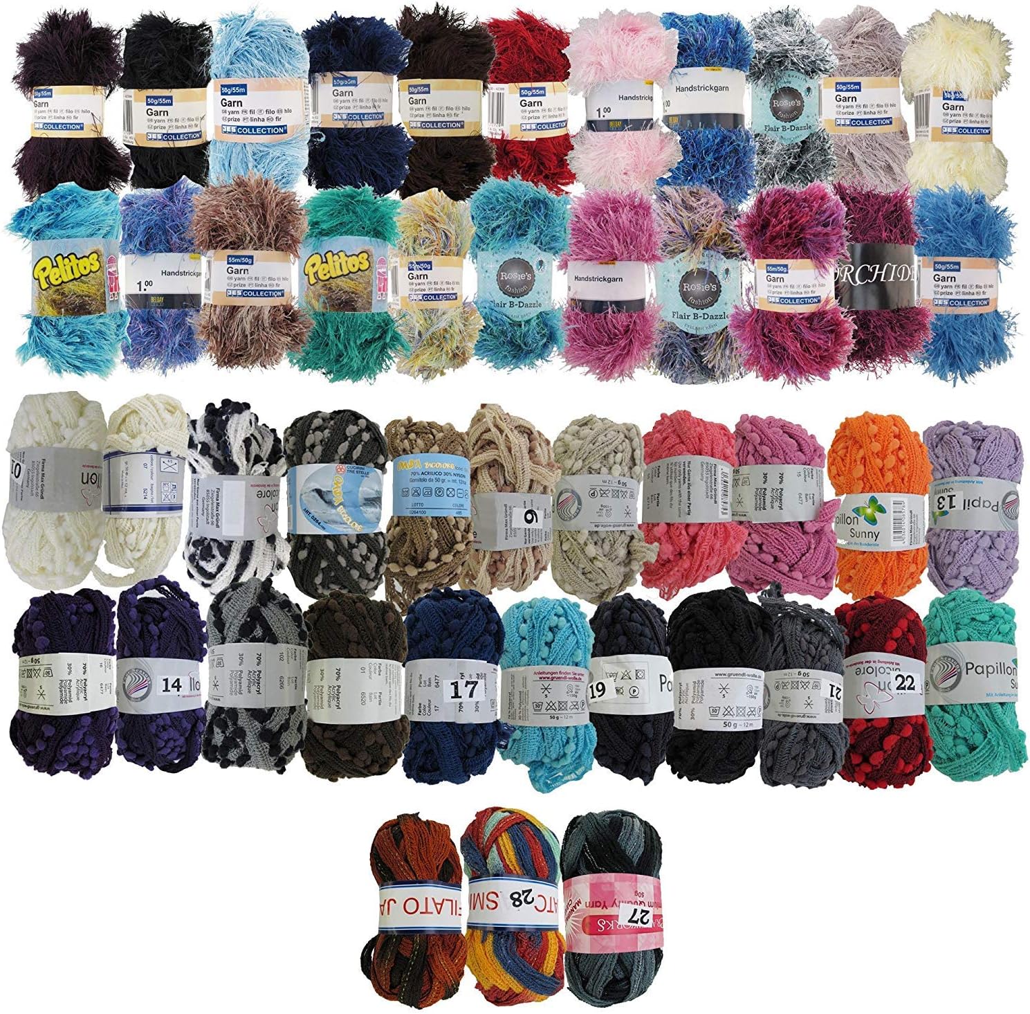 Amazon.com: Lion Brand Fun Fur Yarn - Hot Pink