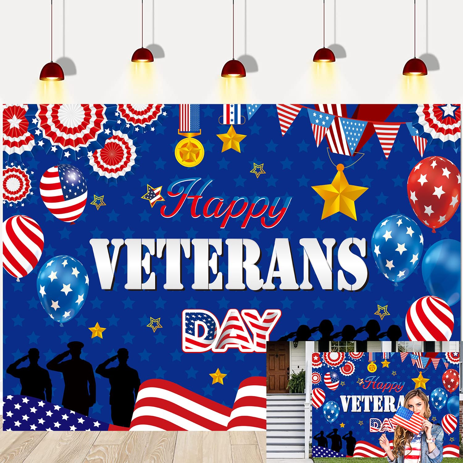 Feliz Día De Los Veteranos Fondo Descarga Vector De Diseño De Letras