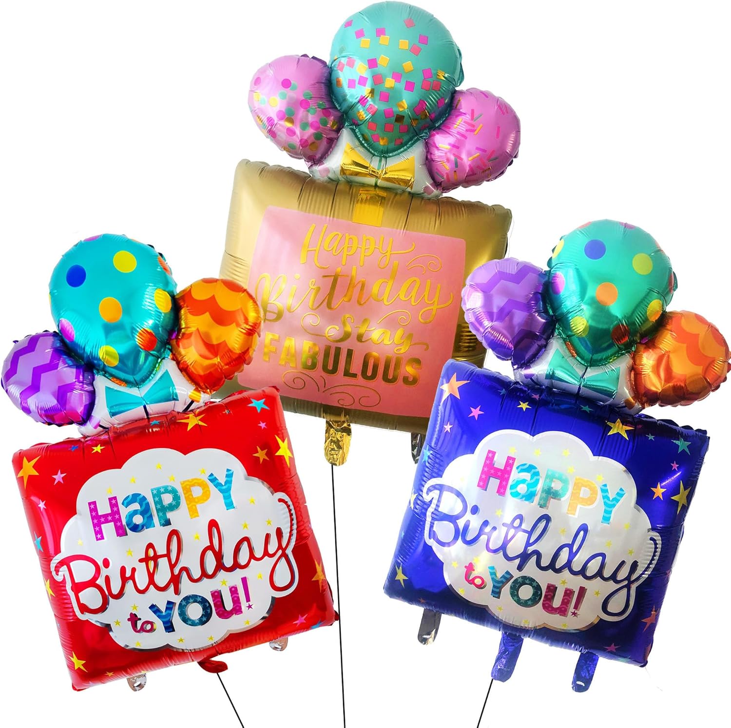 Amazon.com: Happy Birthday Balloon 42 IN Large Self-inflating Birthday ...