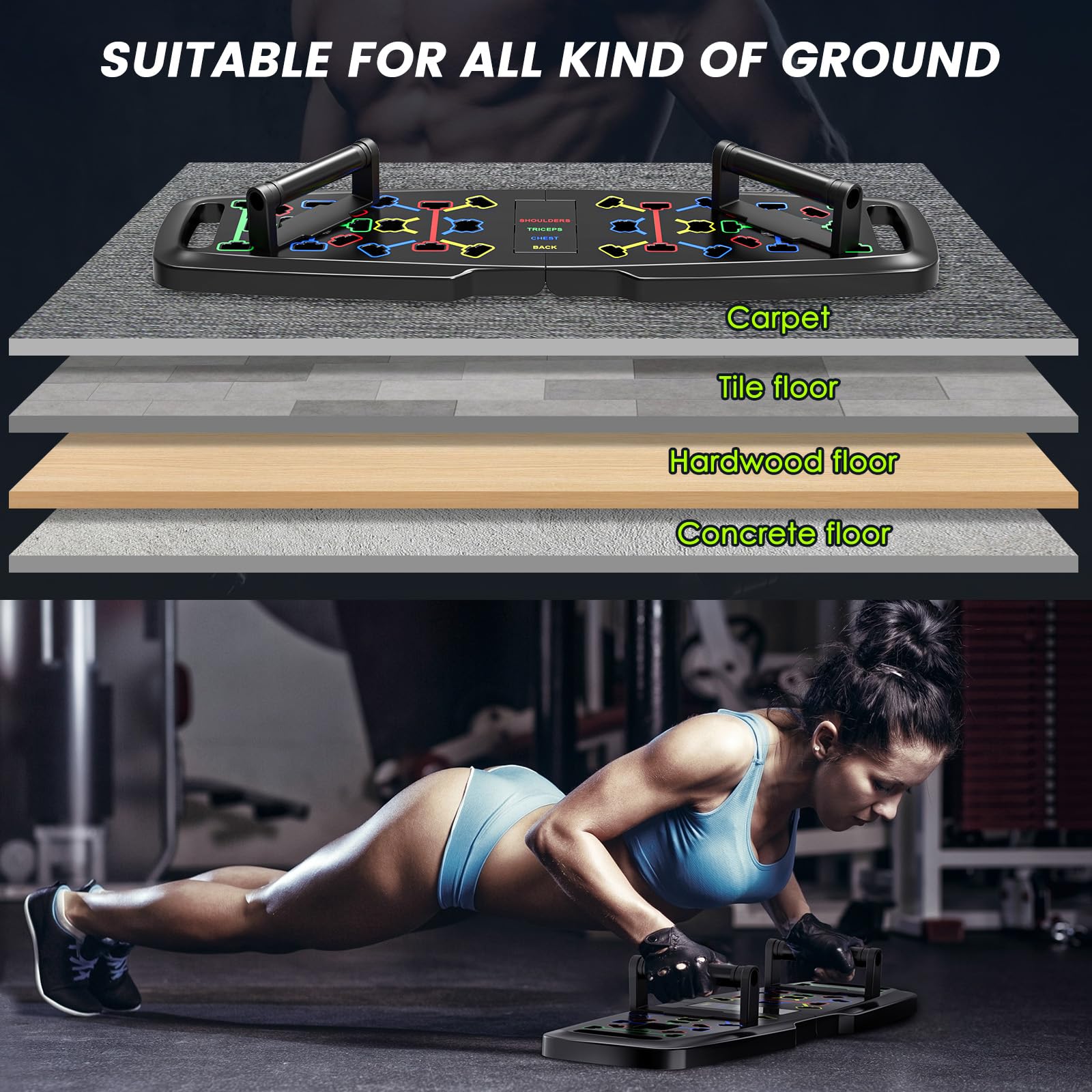 Snapklik.com : VISLIM Push Up Board, Workout Equipment Home Gym Push Up ...