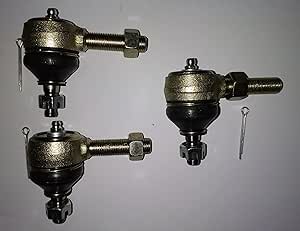 Set of 3pcs Sealed Tie Rod Ends with Grease Fitting 7540 & 7539 for ...