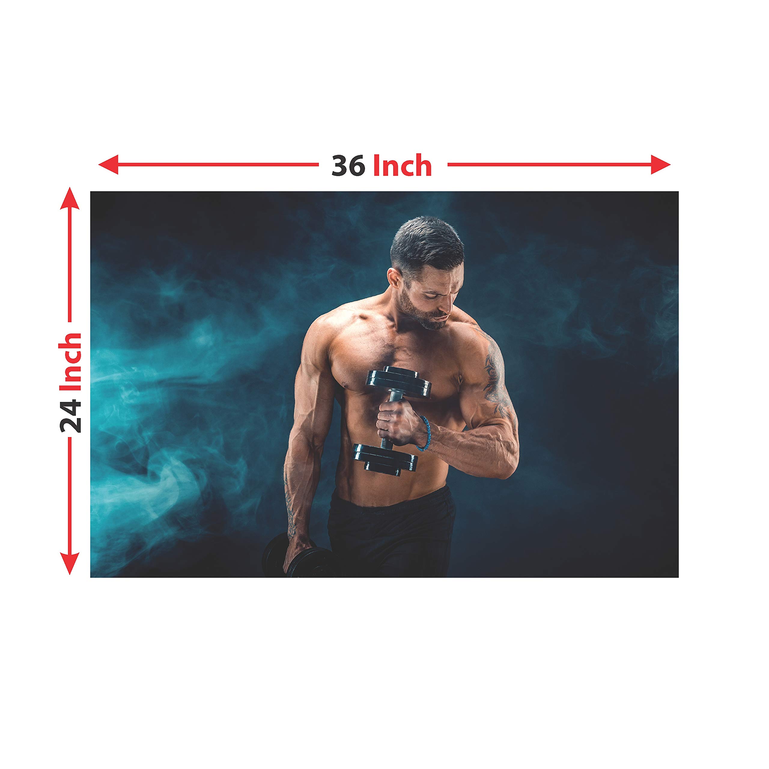 Anne Print Solutions® Boxing wrestling men Gym sticker Work st
