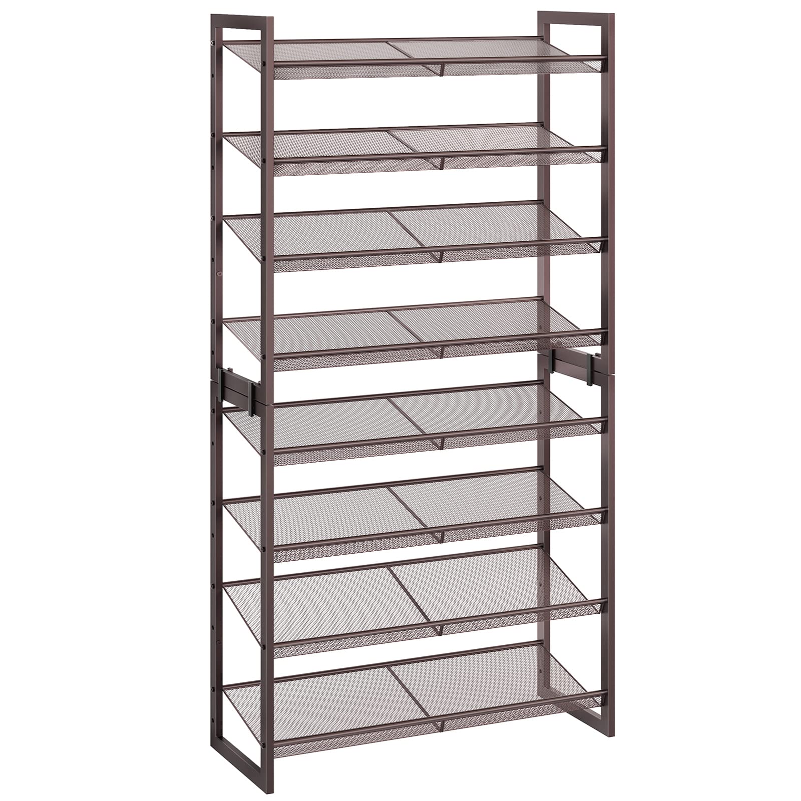 HOOBRO Metal Shoe Rack, 8 Tier Shoe Rack for Closet, Holds 24-32 Pairs ...