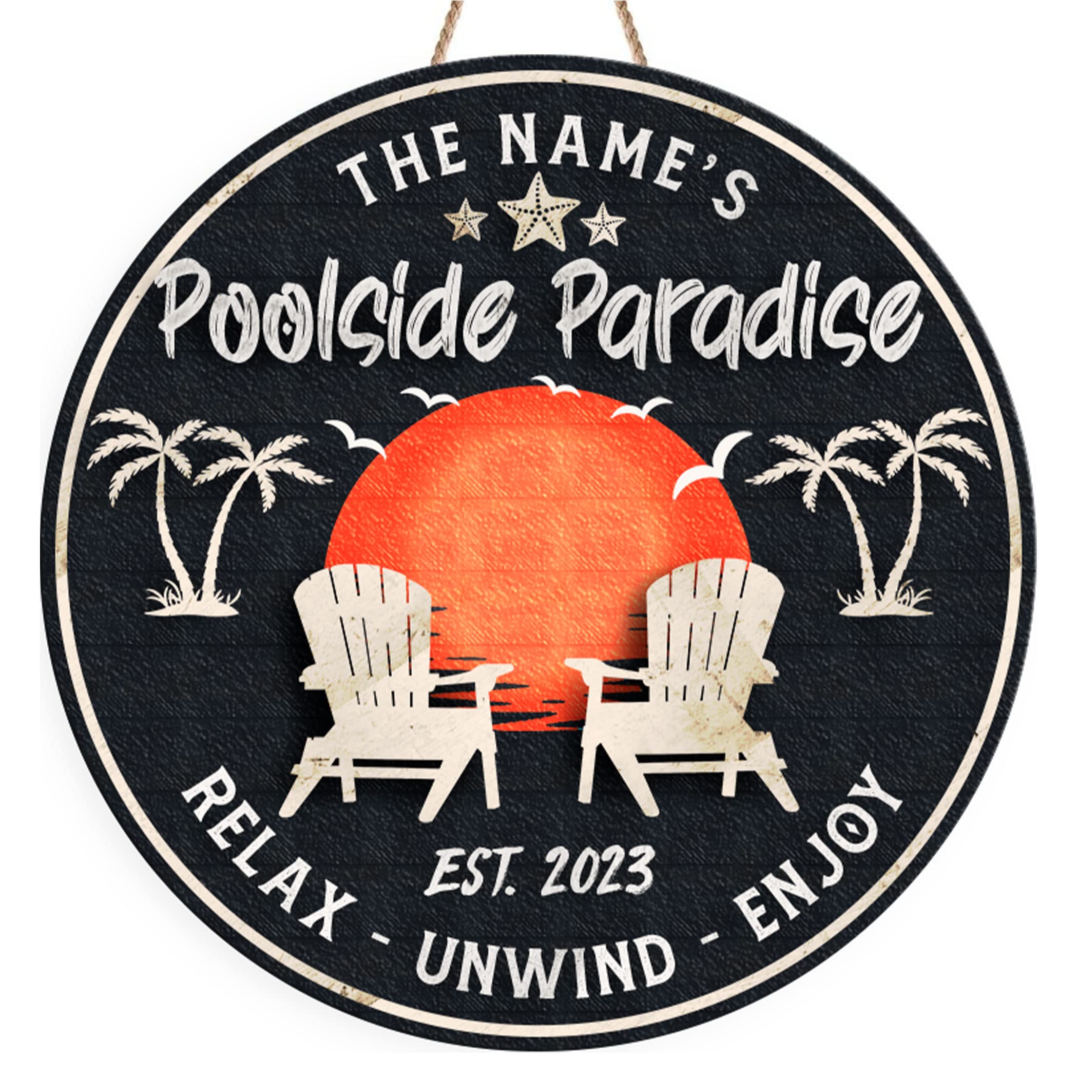 Amazon.com : Personalized Funny Swimming Pool Zone Sign for Backyard ...