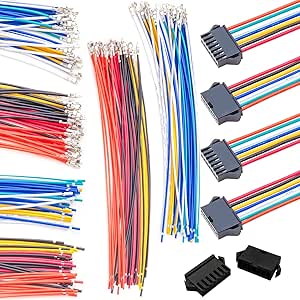 Amazon.com: Yoeruyo SM 2.54mm JST Male Connector Kit with 22AWG Pre-Crimped Wire, 2/3/4/5/6/7/8 ...