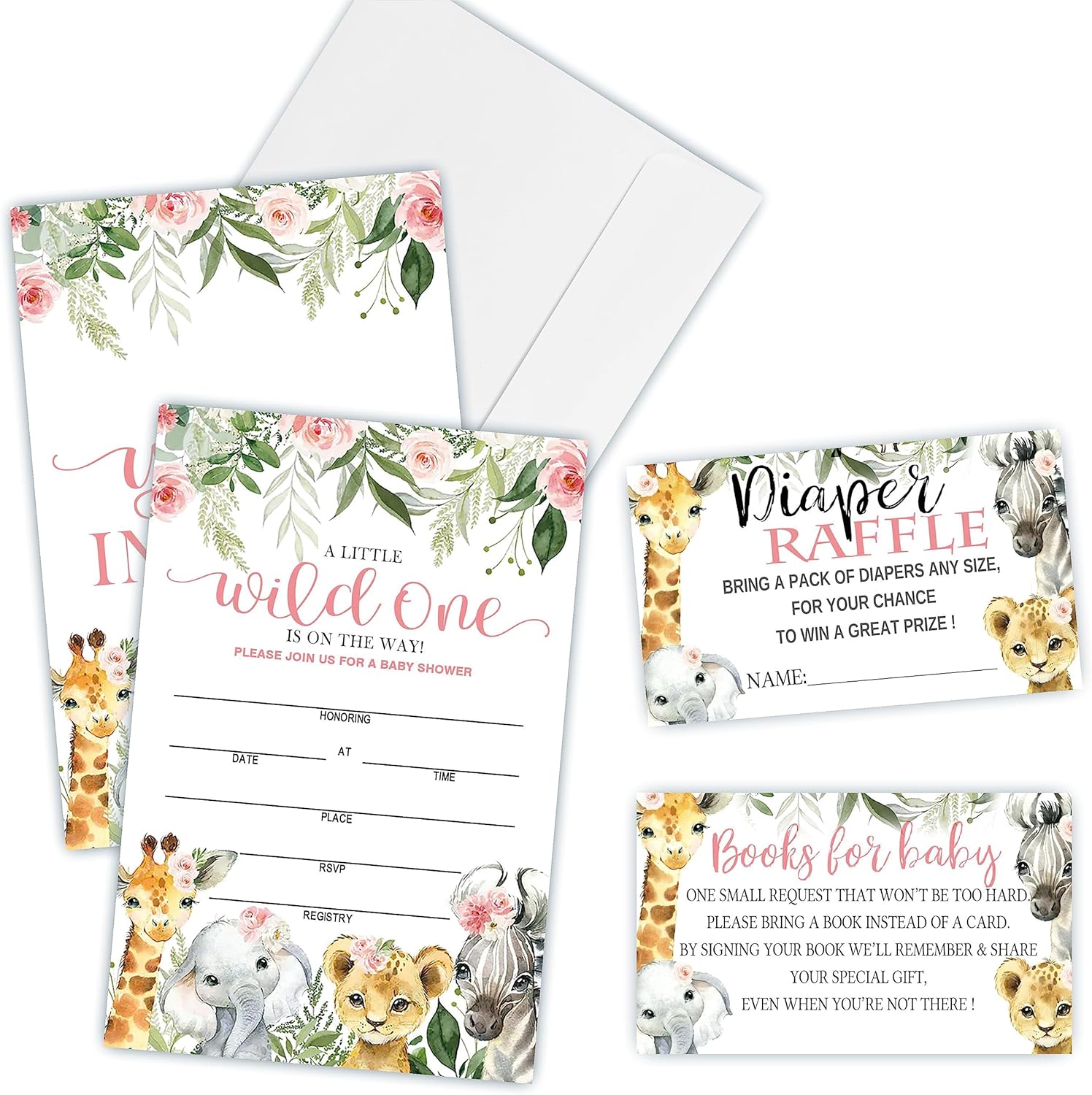 BBYTZ-A06 – Juego de invitaciones para baby shower, 25 invitaciones con ...