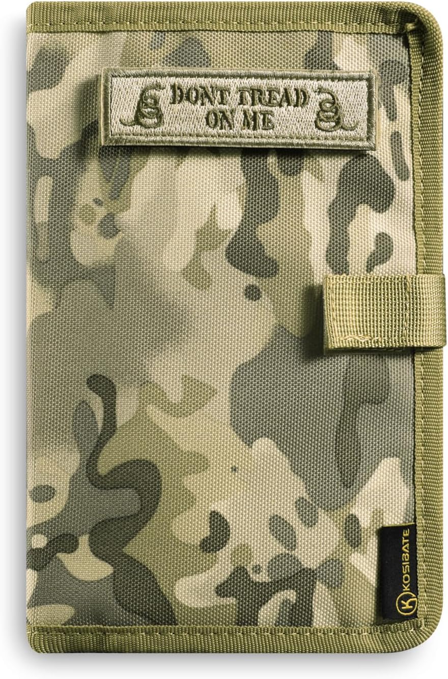 Amazon.com: KOSIBATE OCP Military Log Book Cover - 5”X 8” Army Tactical ...