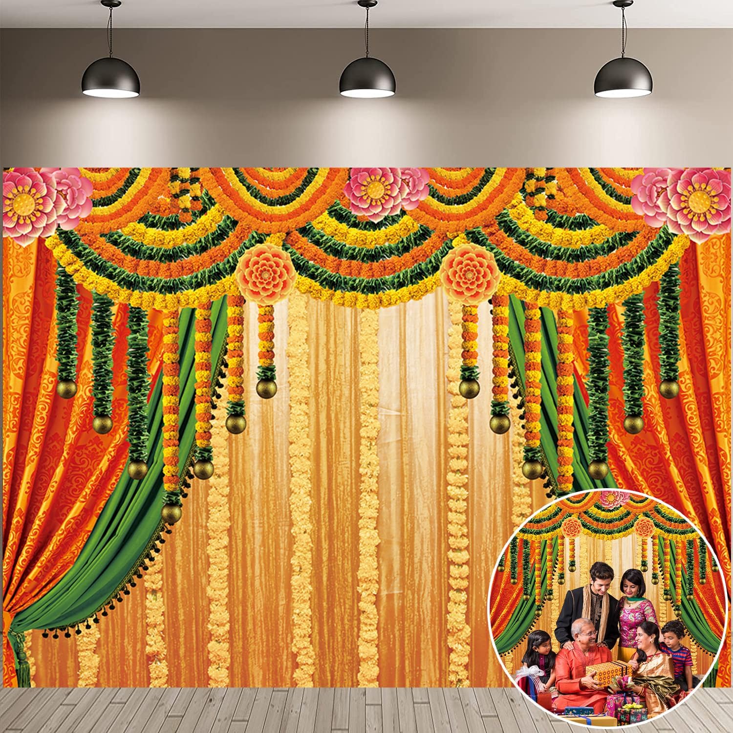 Indian Traditional Backdrop for Photography Diwali Party Decorations ...