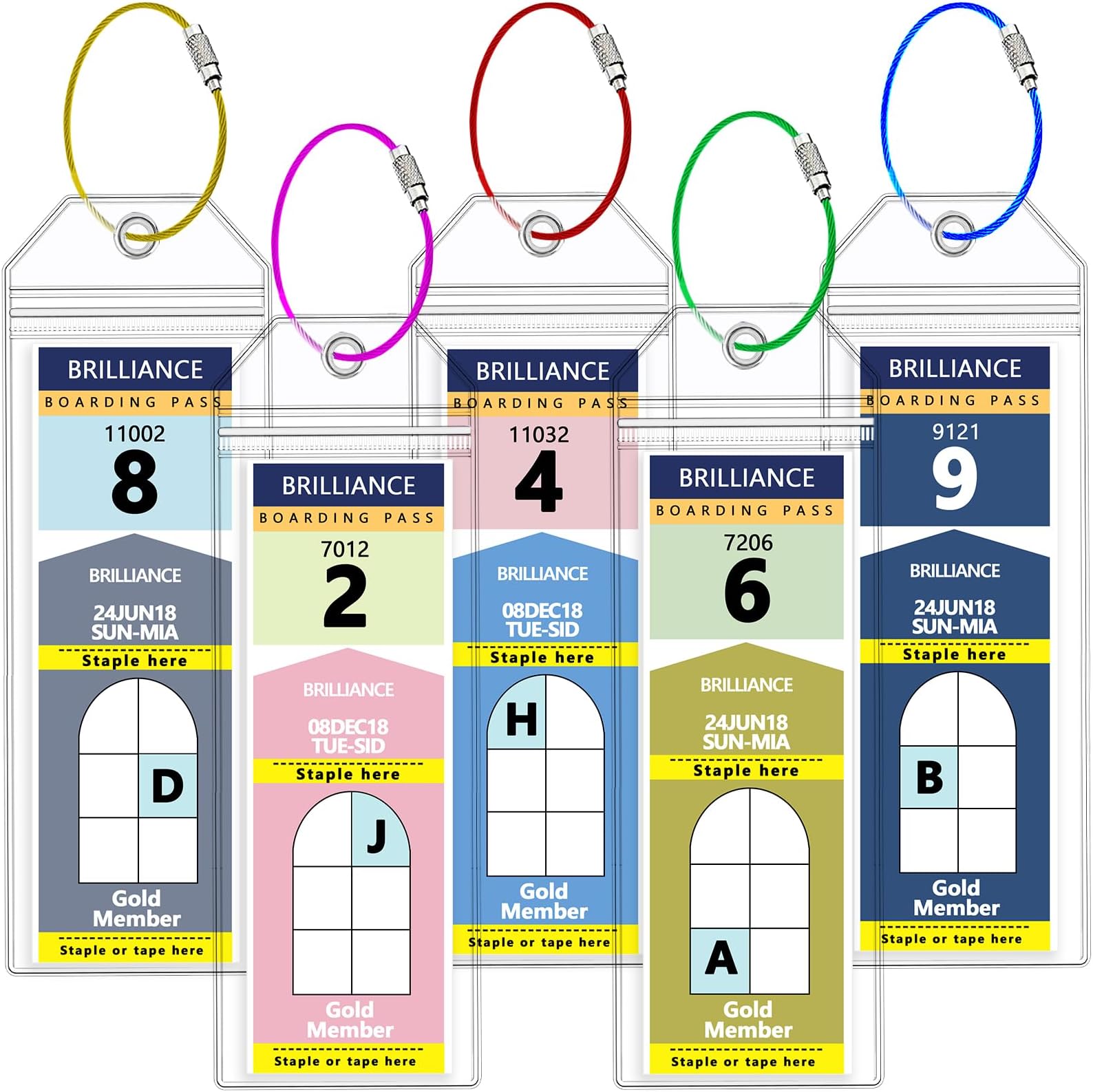 Amazon.com: Royal Caribbean Luggage Tag Holders, 10 Pack Zip Seal Clear ...