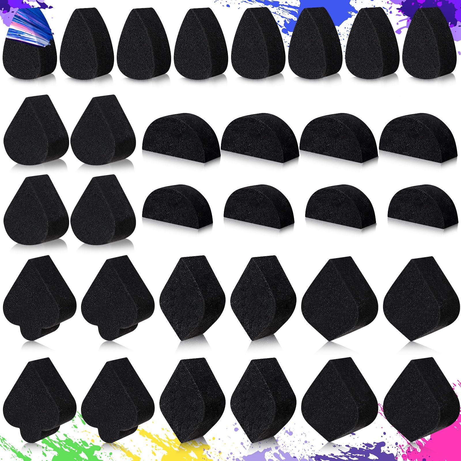 Amazon.com: Yinkin 48 Pcs Face Paint Sponges Bulk Petals Face Painting ...