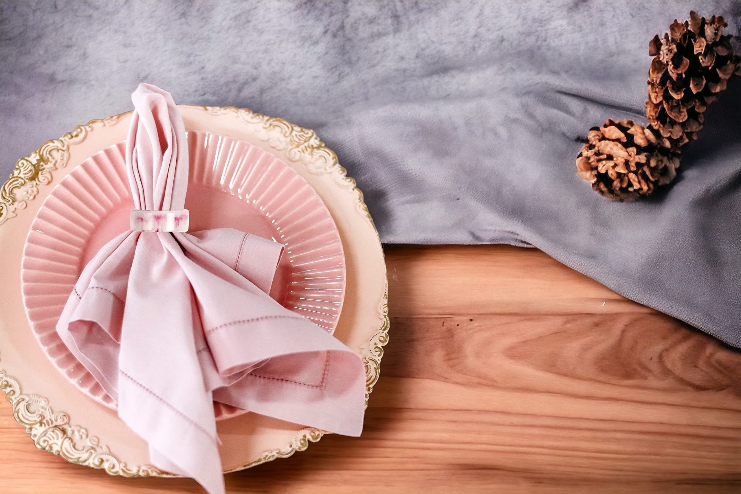 Napkin Rings Set of 12, Pastel Napkin Holders, Napkin Rings Bulk for ...