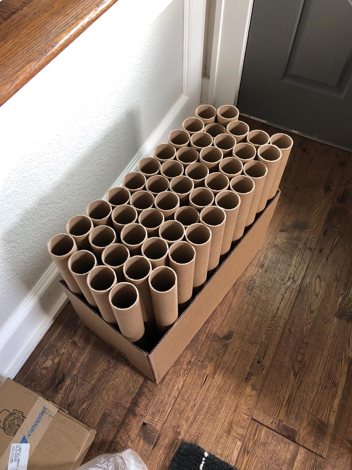 Amazon.com : Premium Kraft Cardboard Mailing Tubes - 2" x 15" - 2 ...