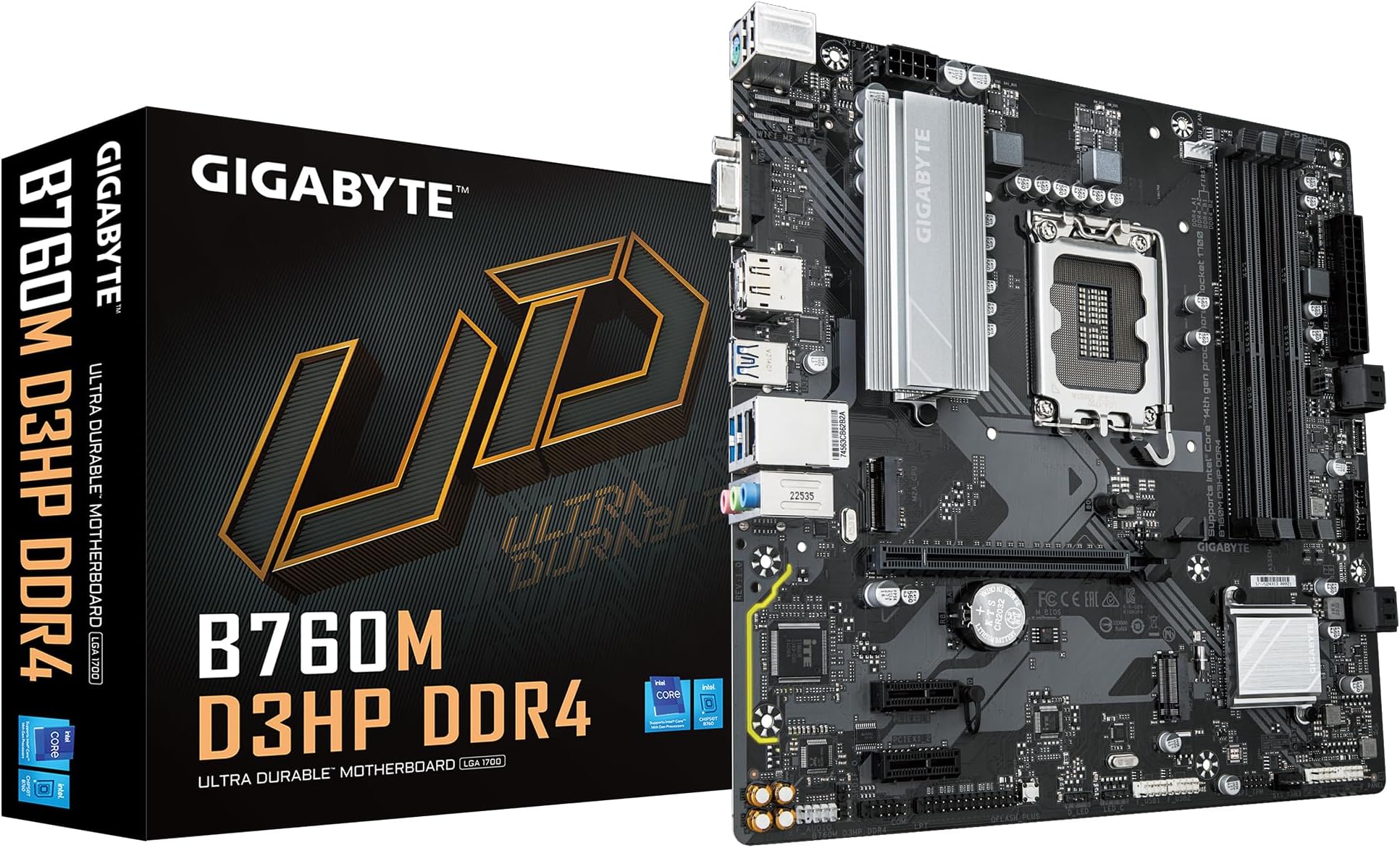 GIGABYTE B760M D3HP DDR4 Motherboard - Supports Intel Core 14th Gen ...