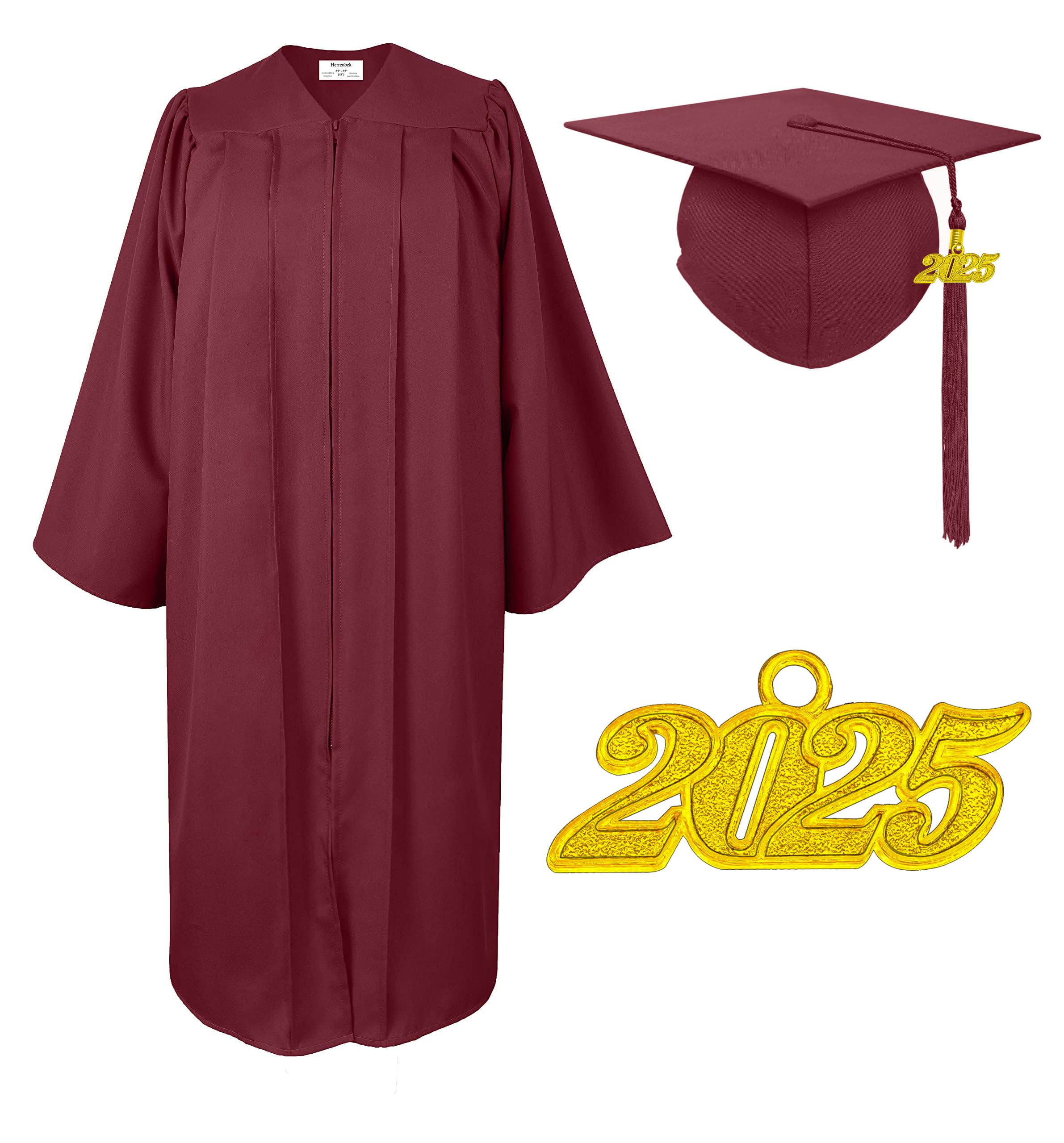 Snapklik.com : Matte Graduation Cap And Gown 2024 2025 Tassel Adults ...