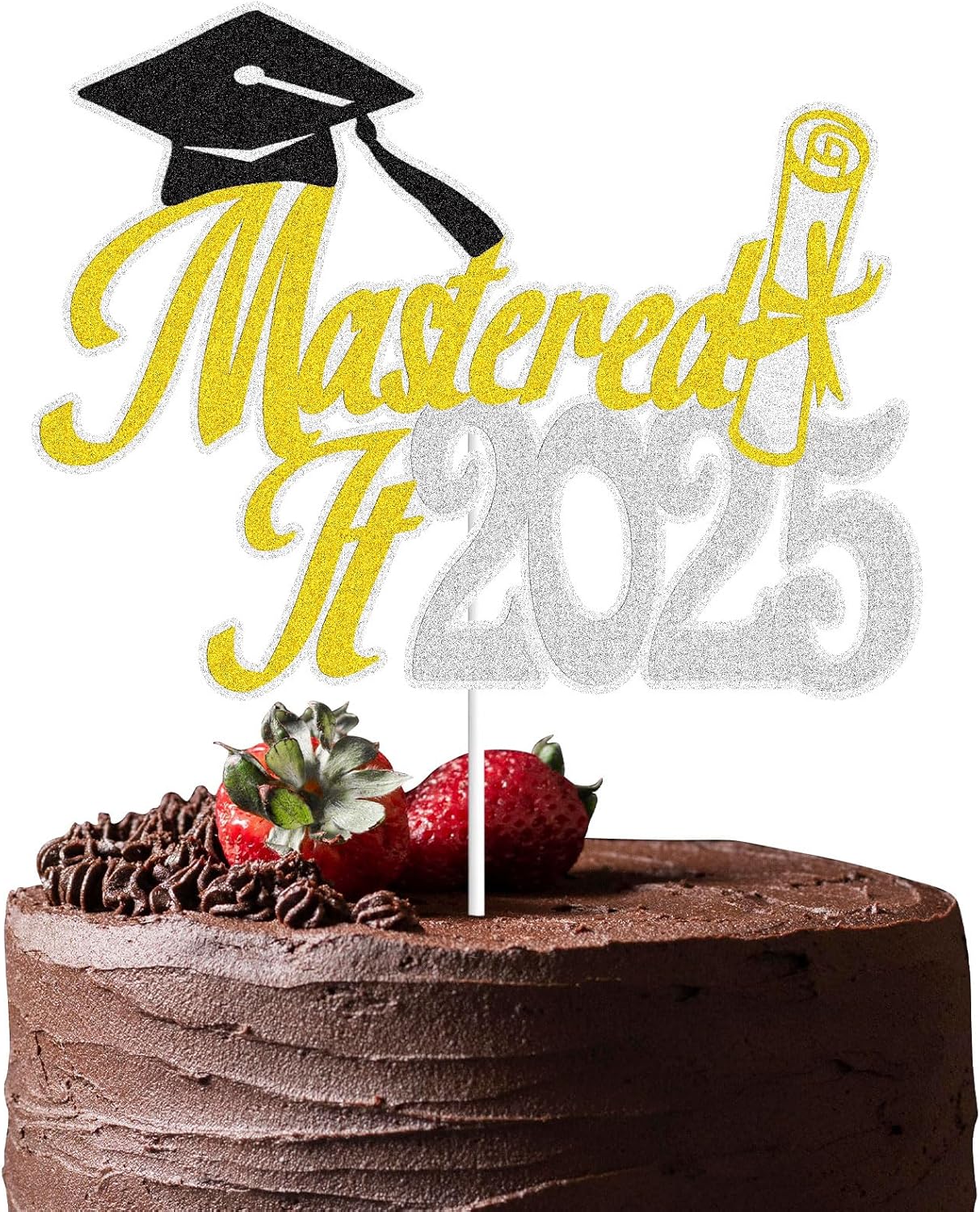 Amazon.com: Mastered It 2025 Cake Topper,Congrats Mastered It Happy ...