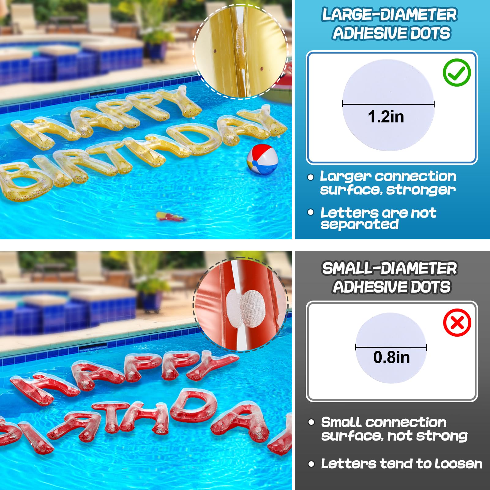 Inflatable Letter Balloons Shappy 20 Inch Happy Birthday Pool Floats ...