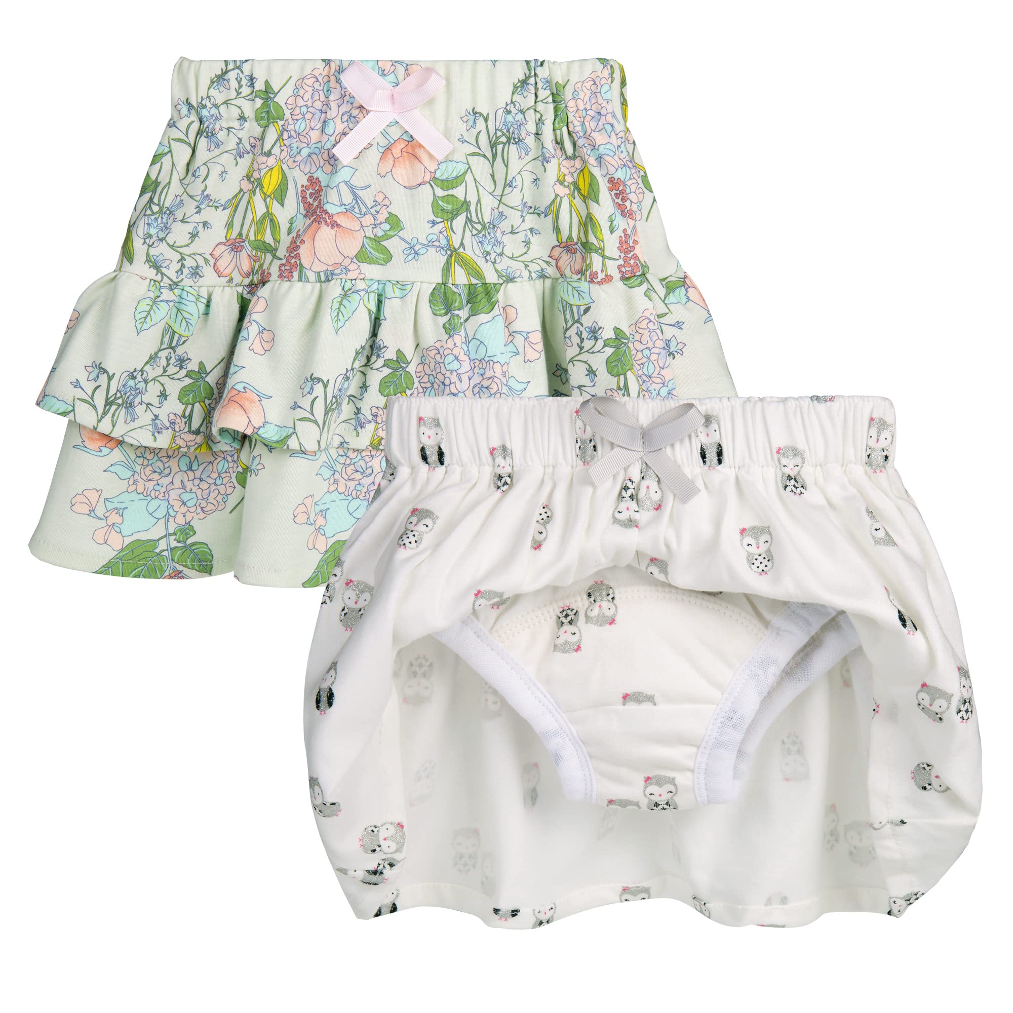 BIG ELEPHANT Toddler Girls Potty Training Pants, Ruffle Diaper Skirt ...