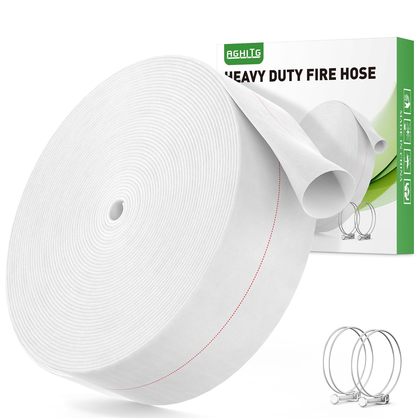 Snapklik.com : AGHITG Fire Hose, 2 Inch Backwash Hose 100ft, Heavy Duty ...